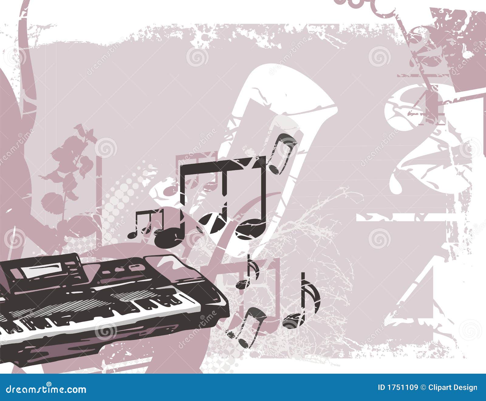Music Instrument Background Stock Vector - Illustration of march ...
