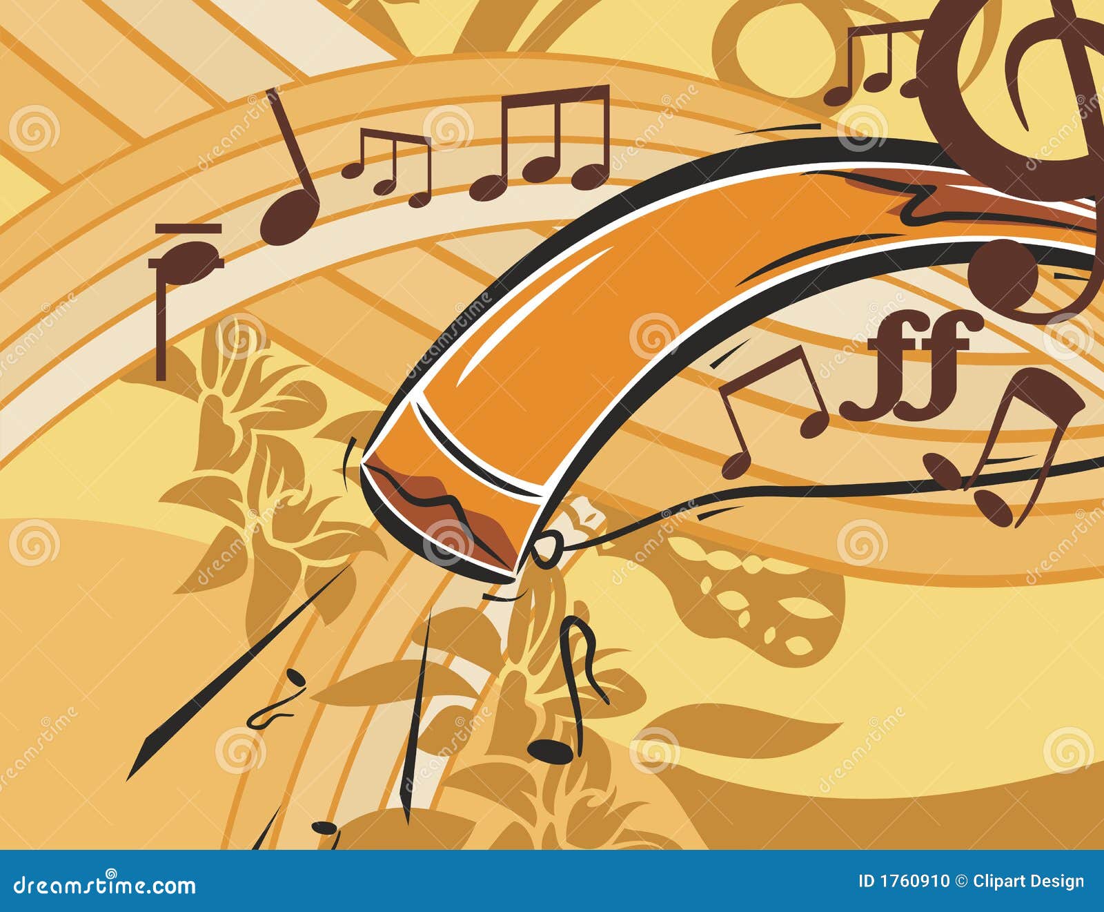 Music Instrument Background Stock Vector - Illustration of expression ...