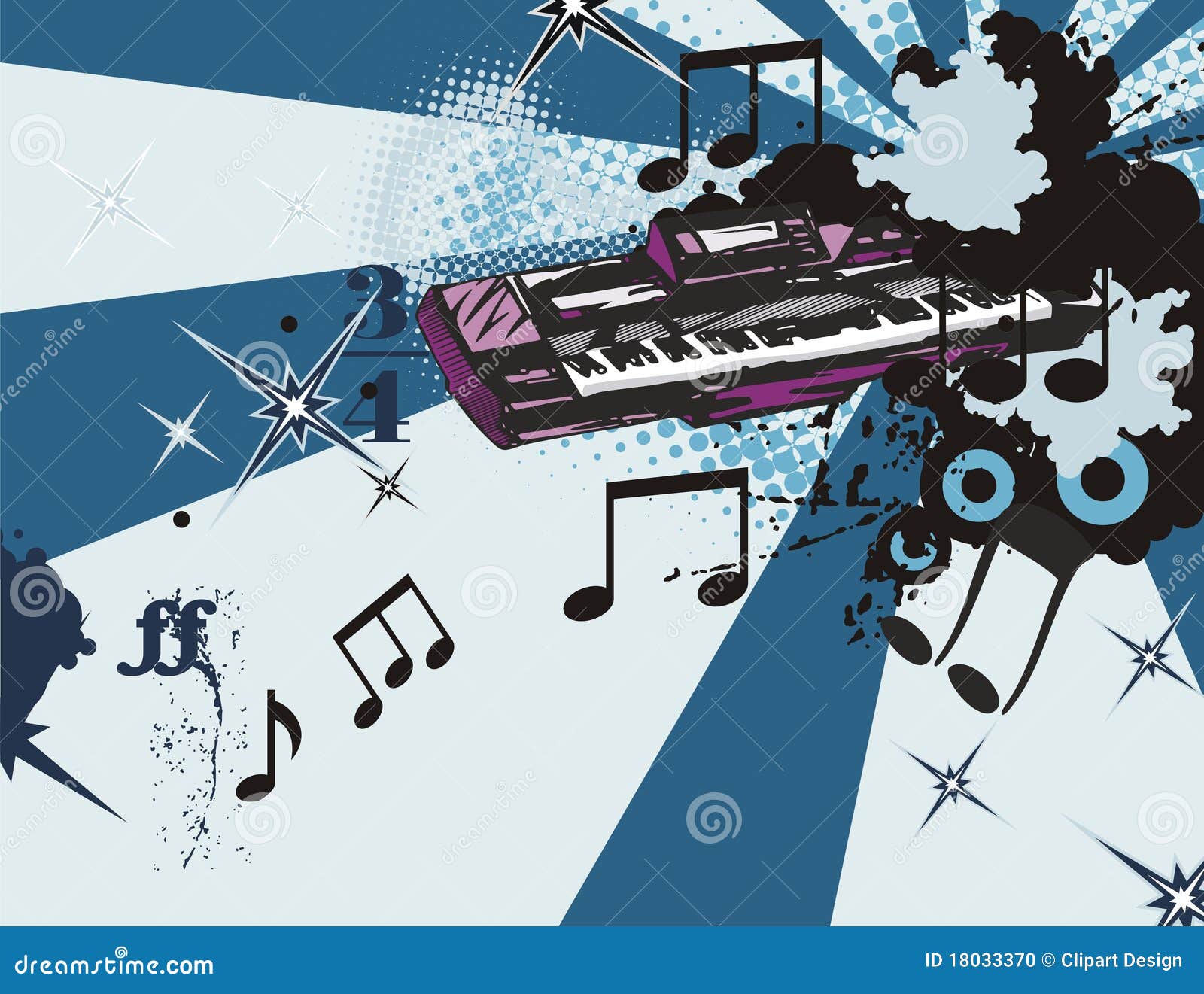 Music Instrument Background Stock Illustration - Illustration of stain ...