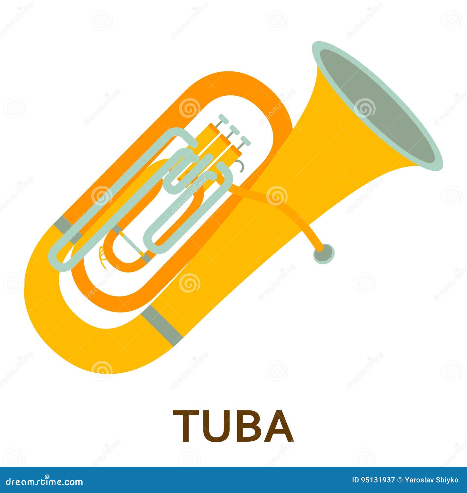 Music Instrument Icon. Tuba Stock Vector - Illustration of classic ...