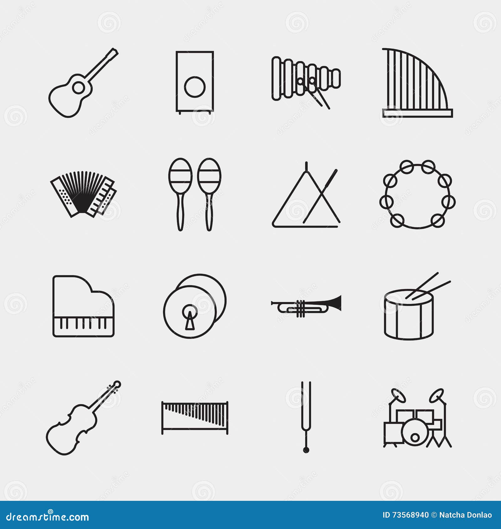 Music Instrument Outline Stock Illustrations – 37,497 Music Instrument ...