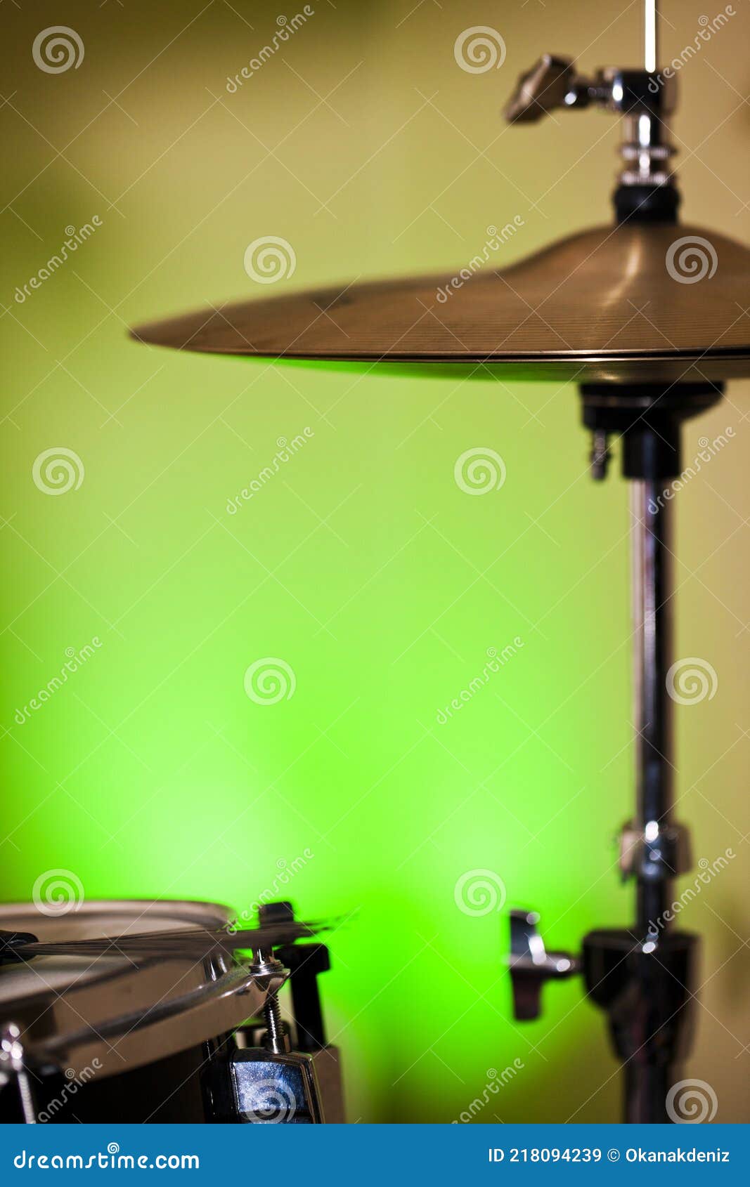Music Instrument Rhythm Drum and Crash Stock Image - Image of focus ...