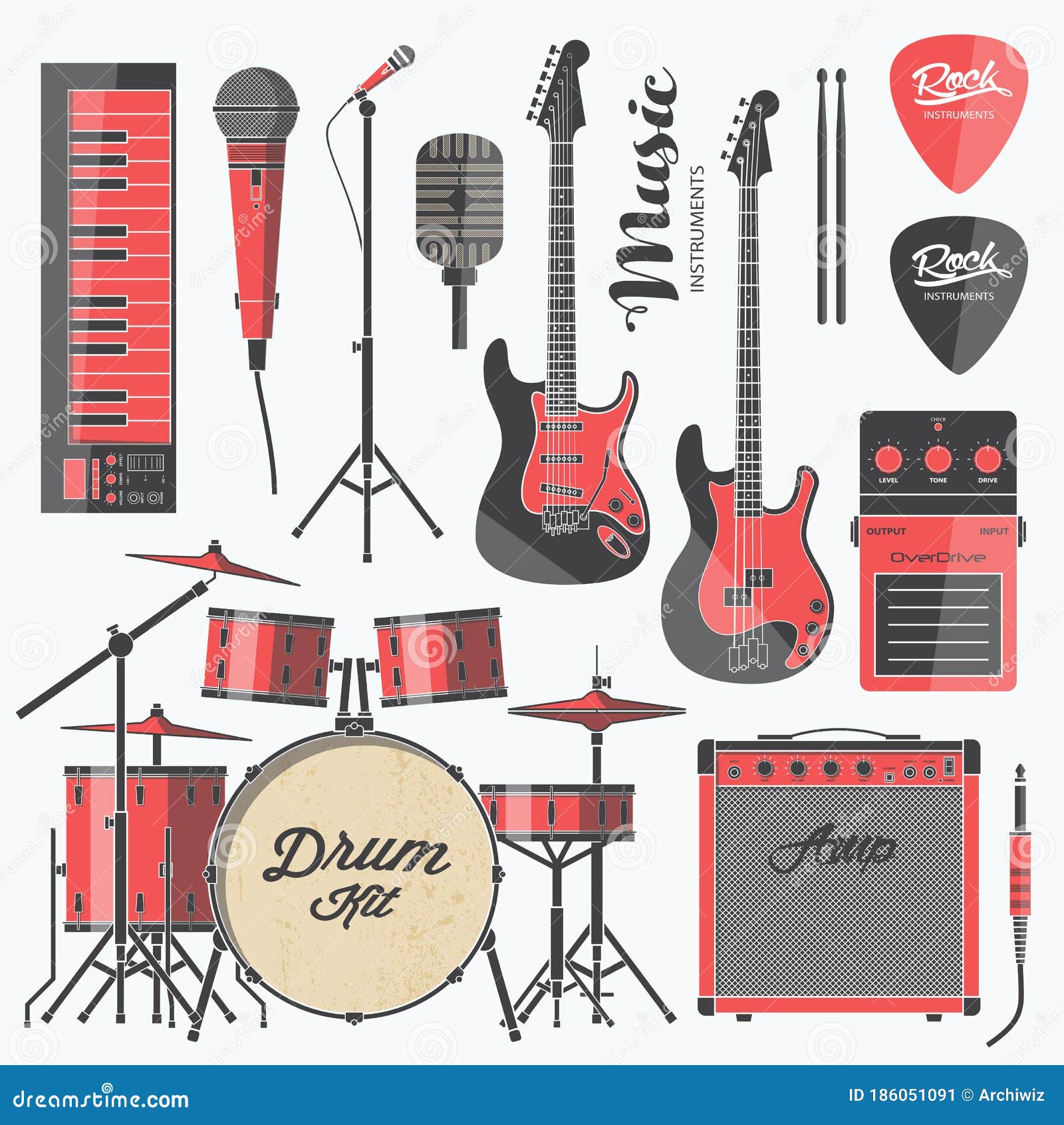 Rock Instruments Poster Stock Illustrations – 1,905 Rock Instruments ...