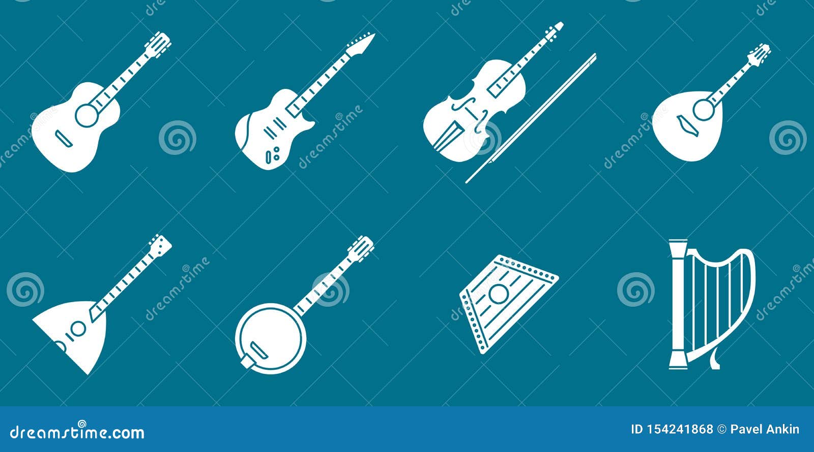 Domra Thin Line Icon. Folk Instrument Vector Illustration Isolated On ...