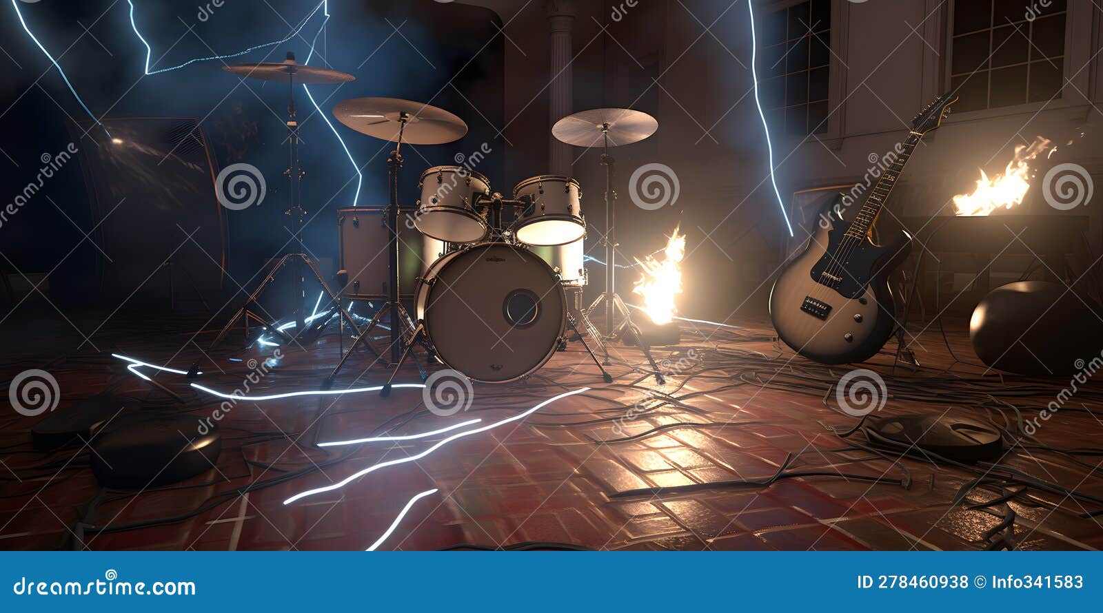 Music Instruments Performance Sound Hyper-realistic Textu Generative AI ...