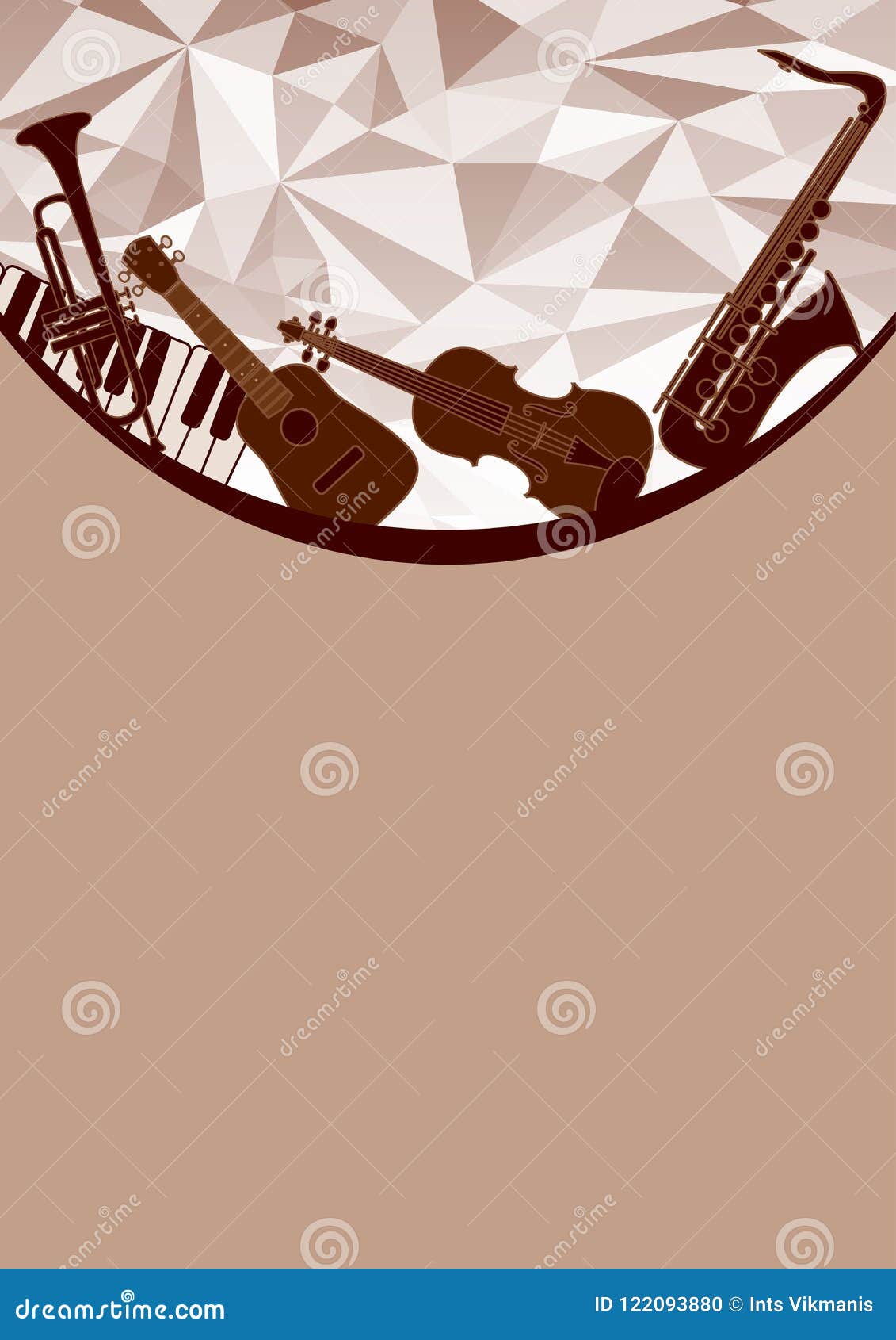 Music instruments poster stock illustration. Illustration of classical ...