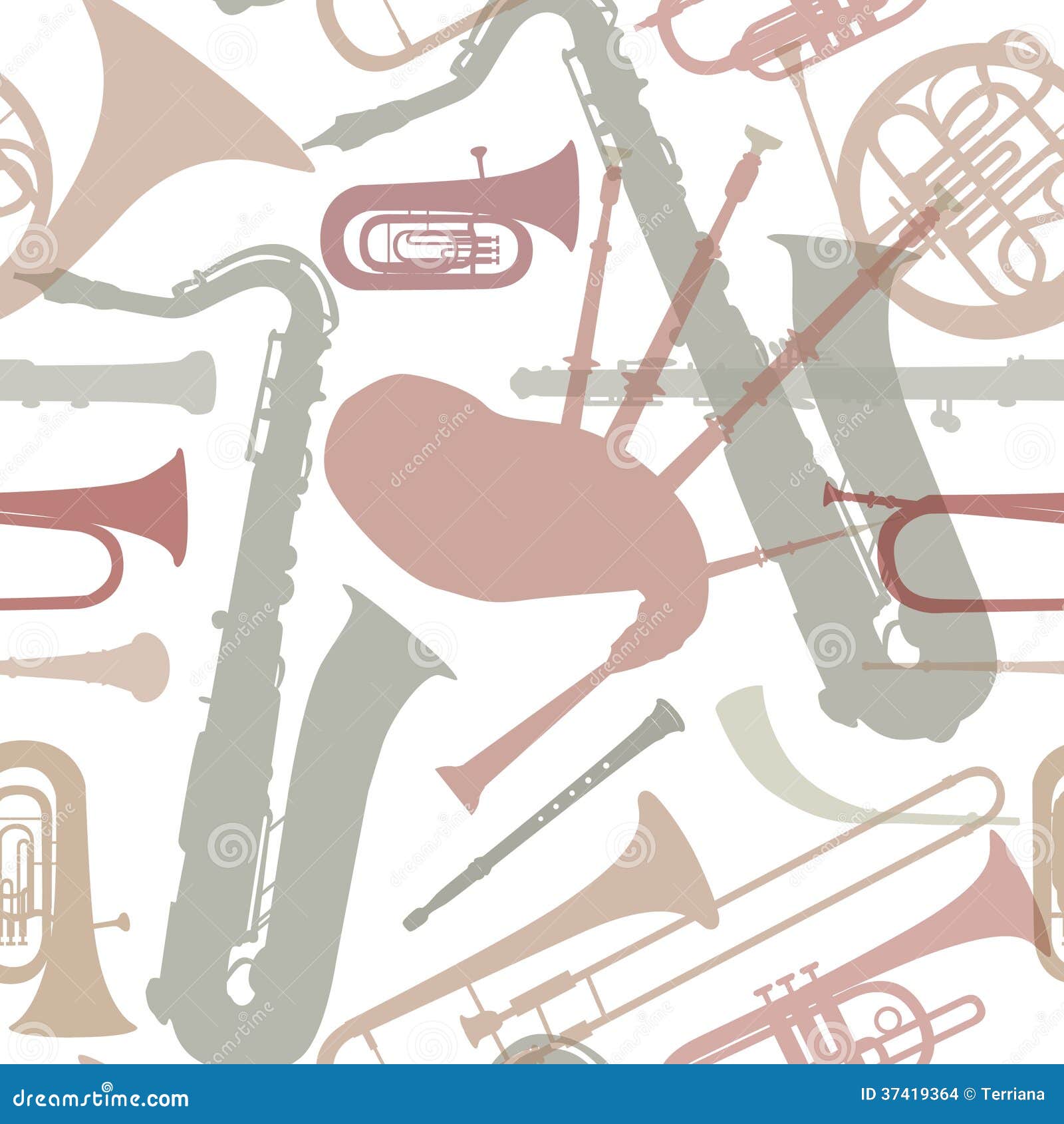 Music Instruments Seamless Texture. Stock Illustration - Illustration ...
