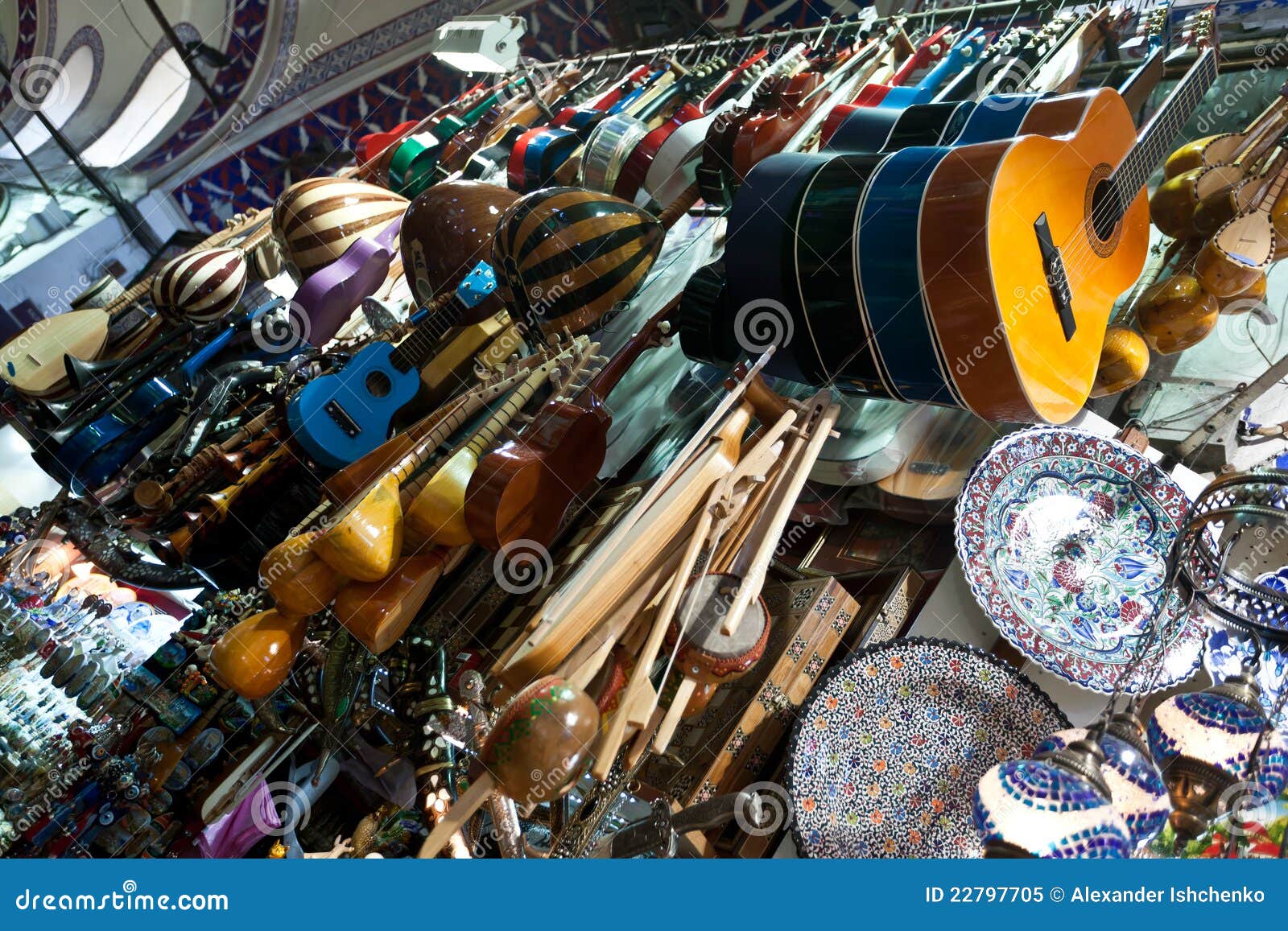 Music instruments shop. stock image. Image of tabor, shrill - 22797705