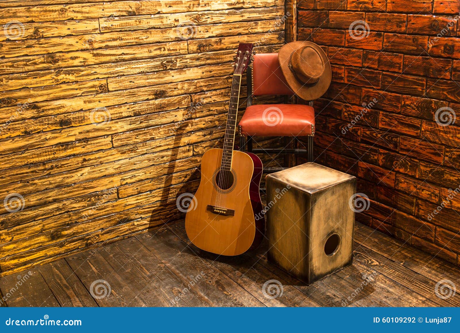 Music instruments on stage stock photo. Image of percussion - 60109292