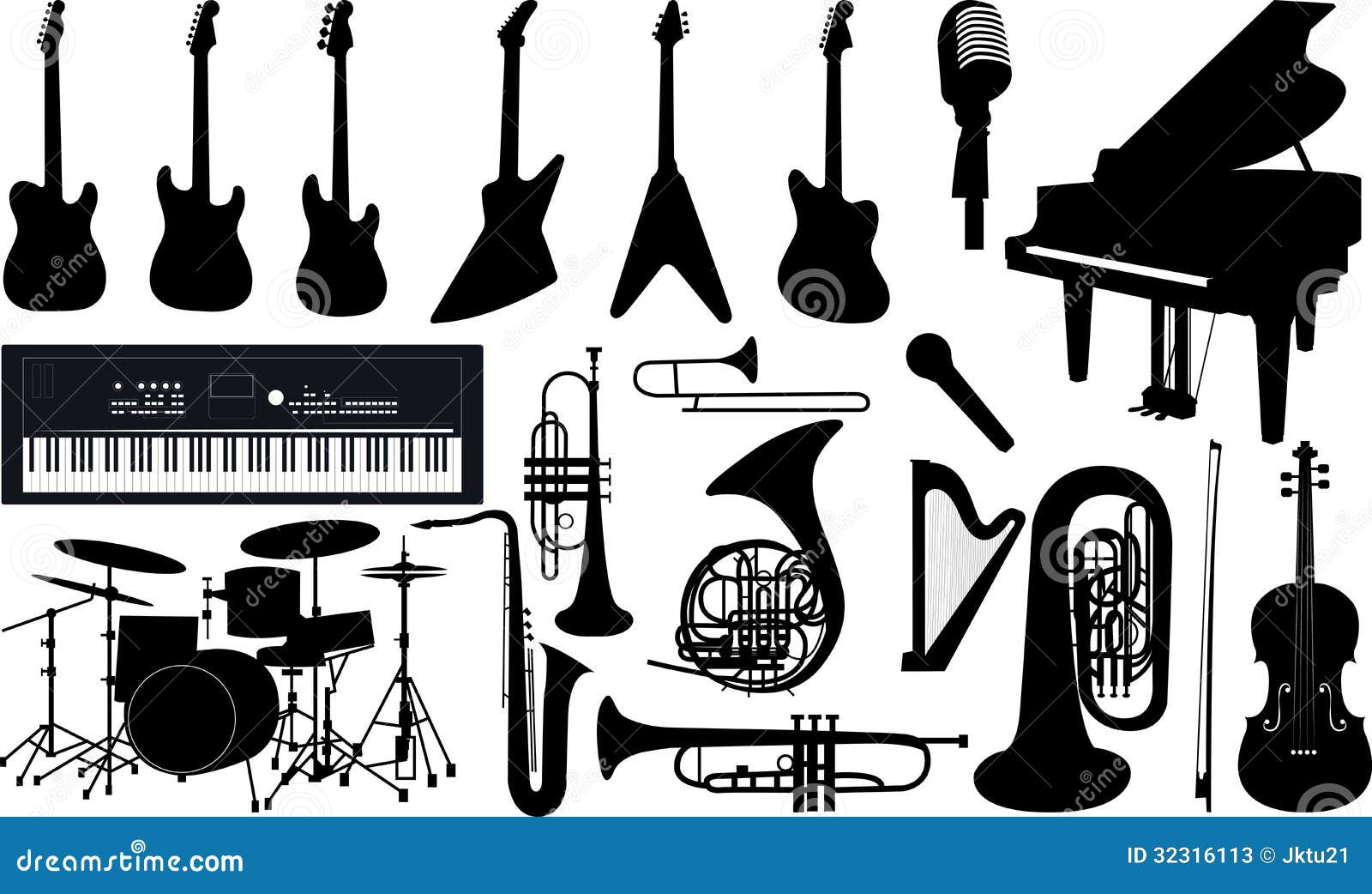 Music instruments stock vector. Illustration of instruments - 32316113 Music instruments stock vector. Illustration of instruments - 32316113