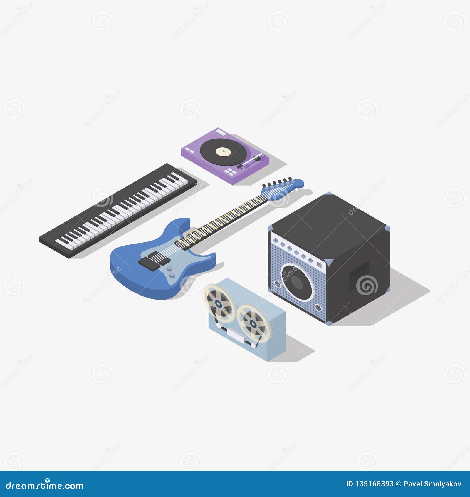 Music Isometric Concept Vector Illustration Stock Vector - Illustration ...