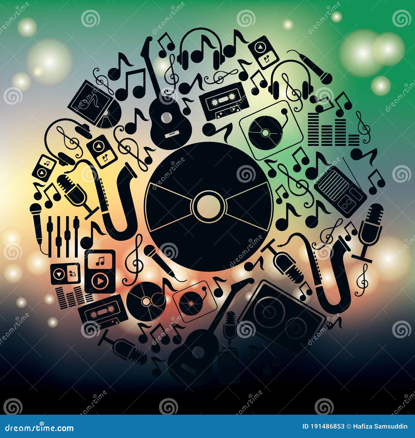 Music Items Concept. Vector Illustration Decorative Design Stock Vector ...