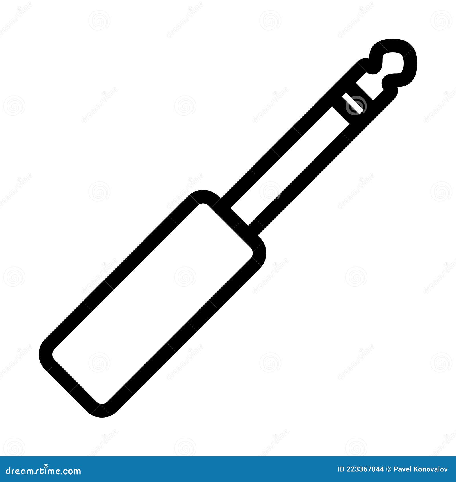 Music Jack Plug-in Icon stock vector. Illustration of bold - 223367044