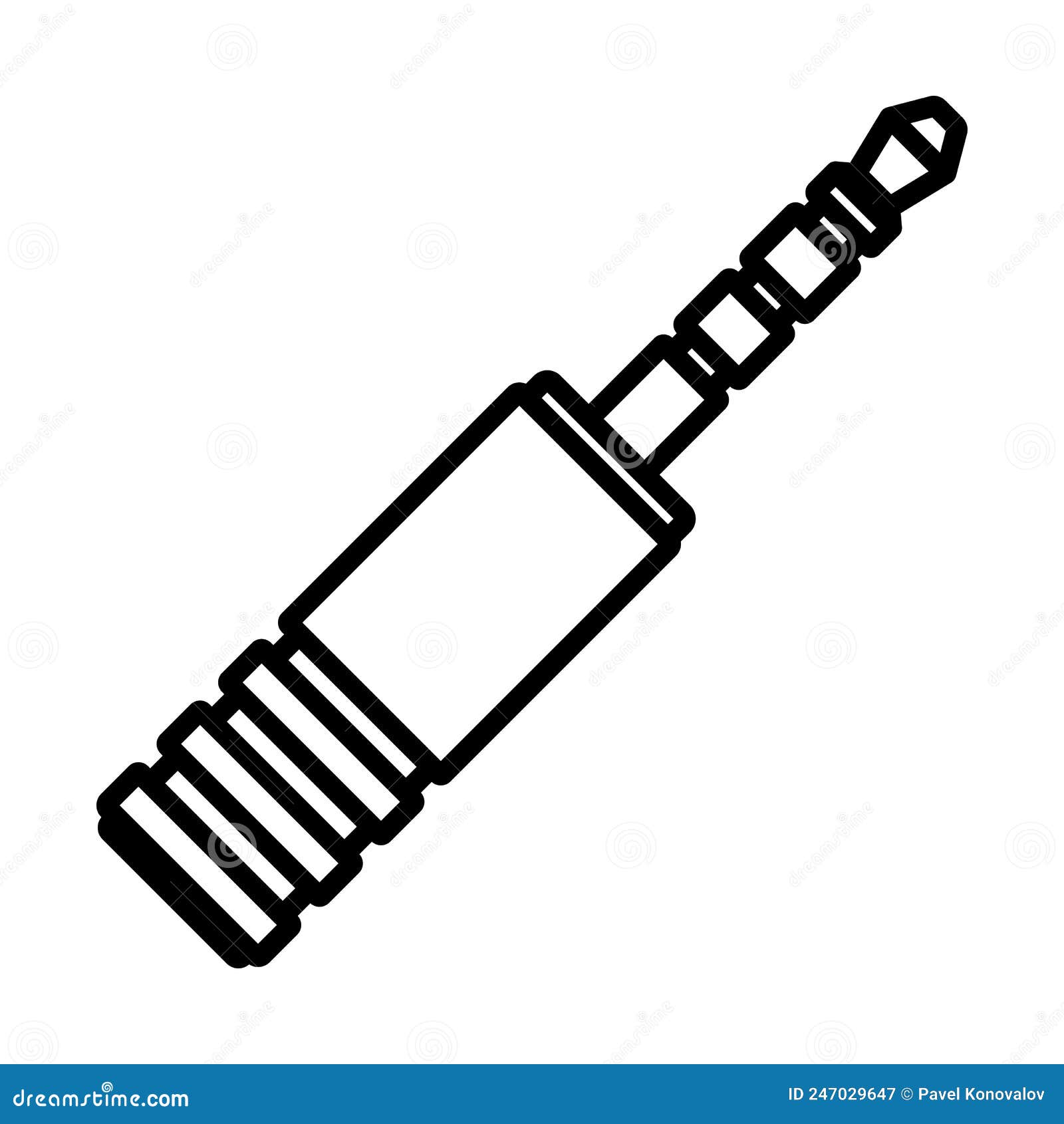 Music Jack Plug-in Icon stock vector. Illustration of connection ...