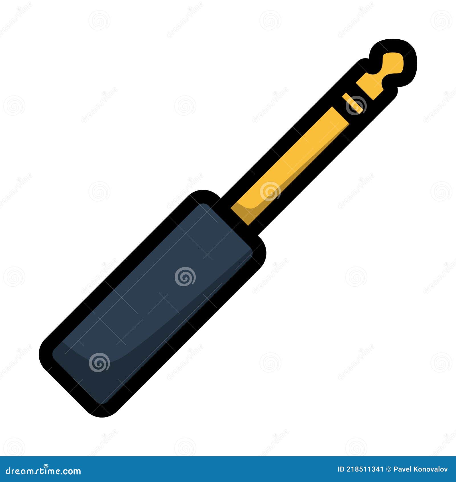 Music Jack Plug-in Icon stock vector. Illustration of logo - 218511341