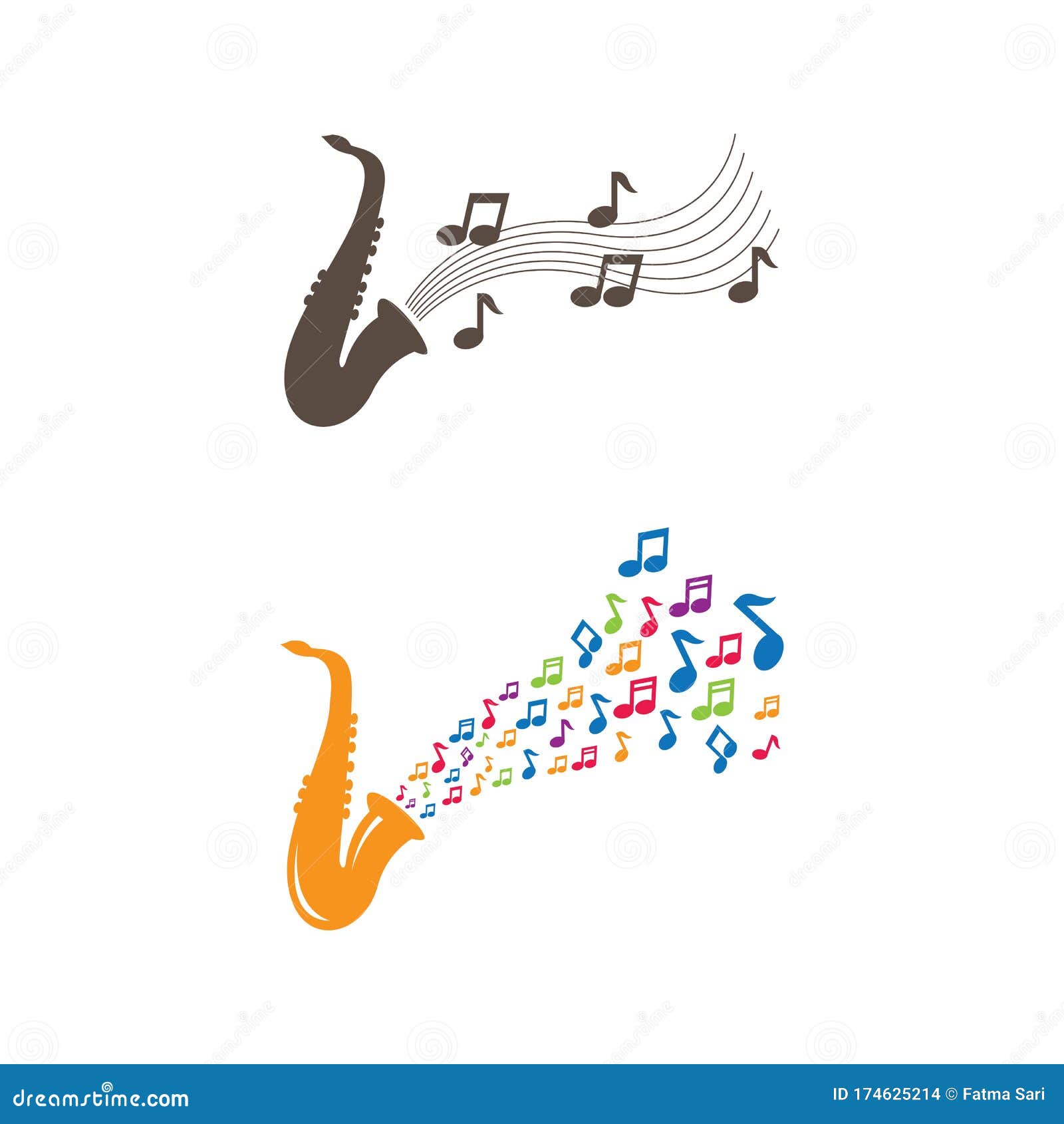 Music jazz logo icon stock vector. Illustration of logo - 174625214