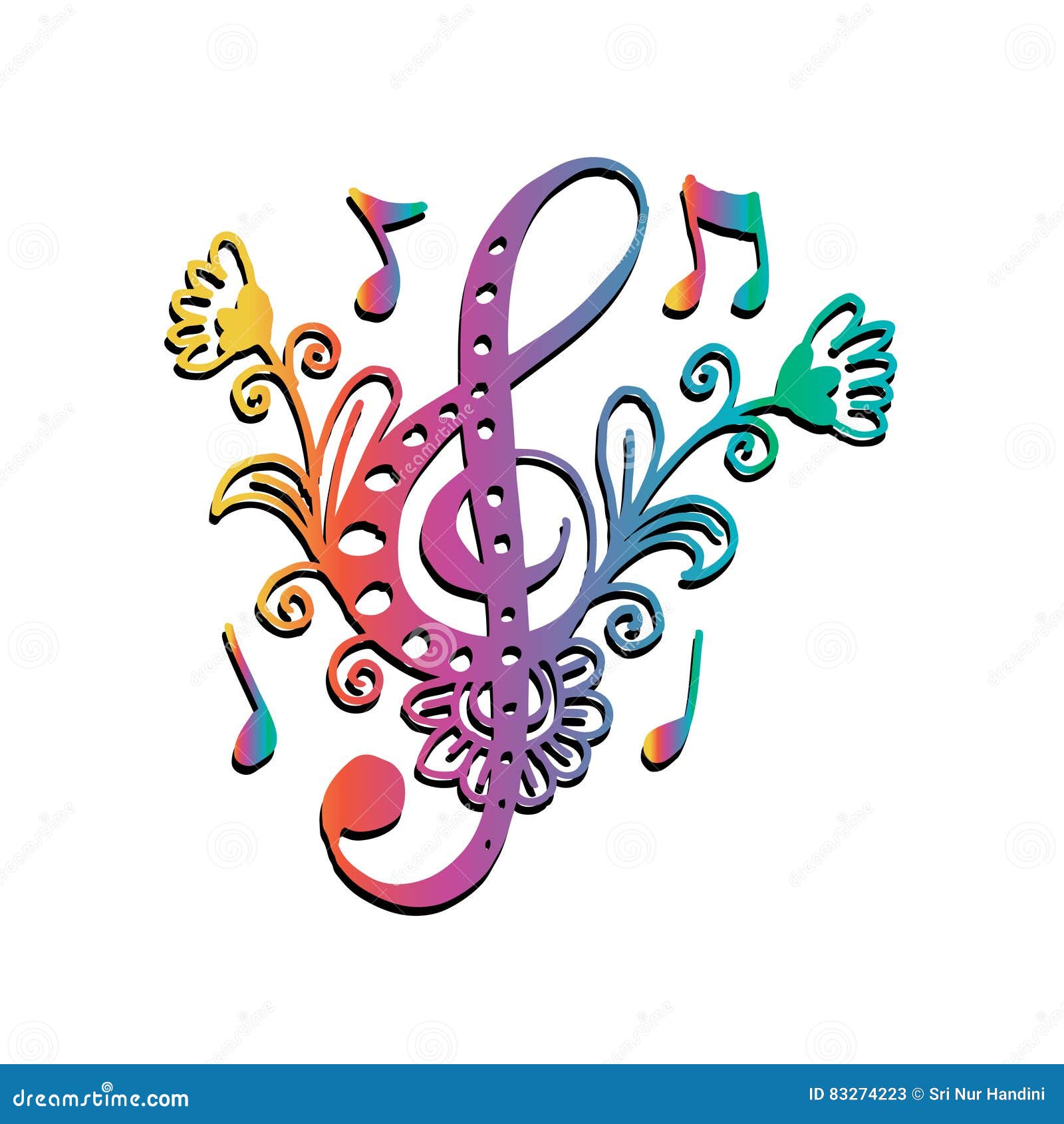 Music key doodle style. stock illustration. Illustration of shirt ...