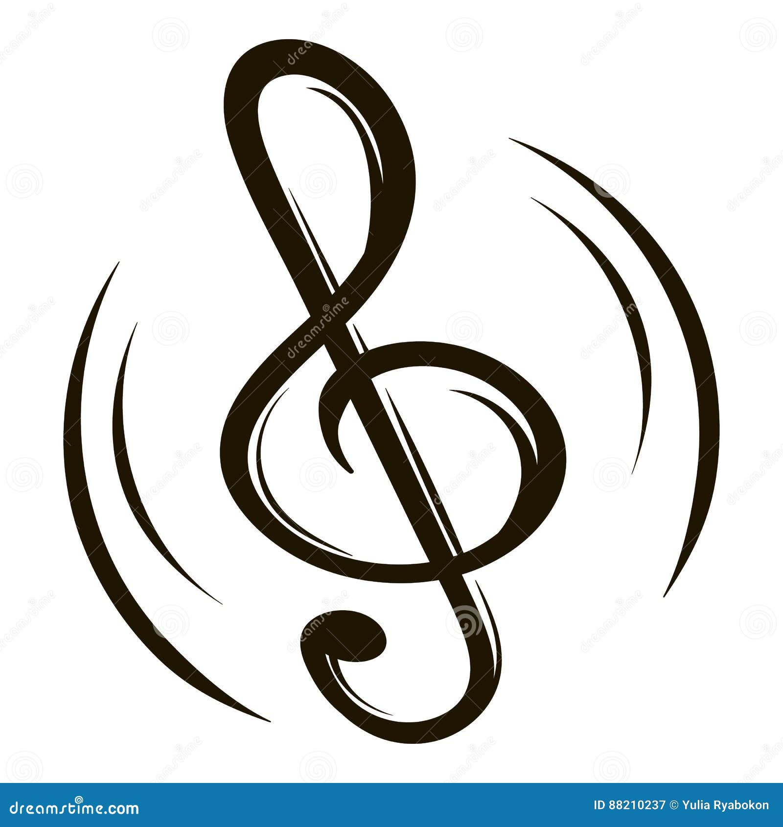 Music key icon cartoon stock vector. Illustration of conductor - 88210237