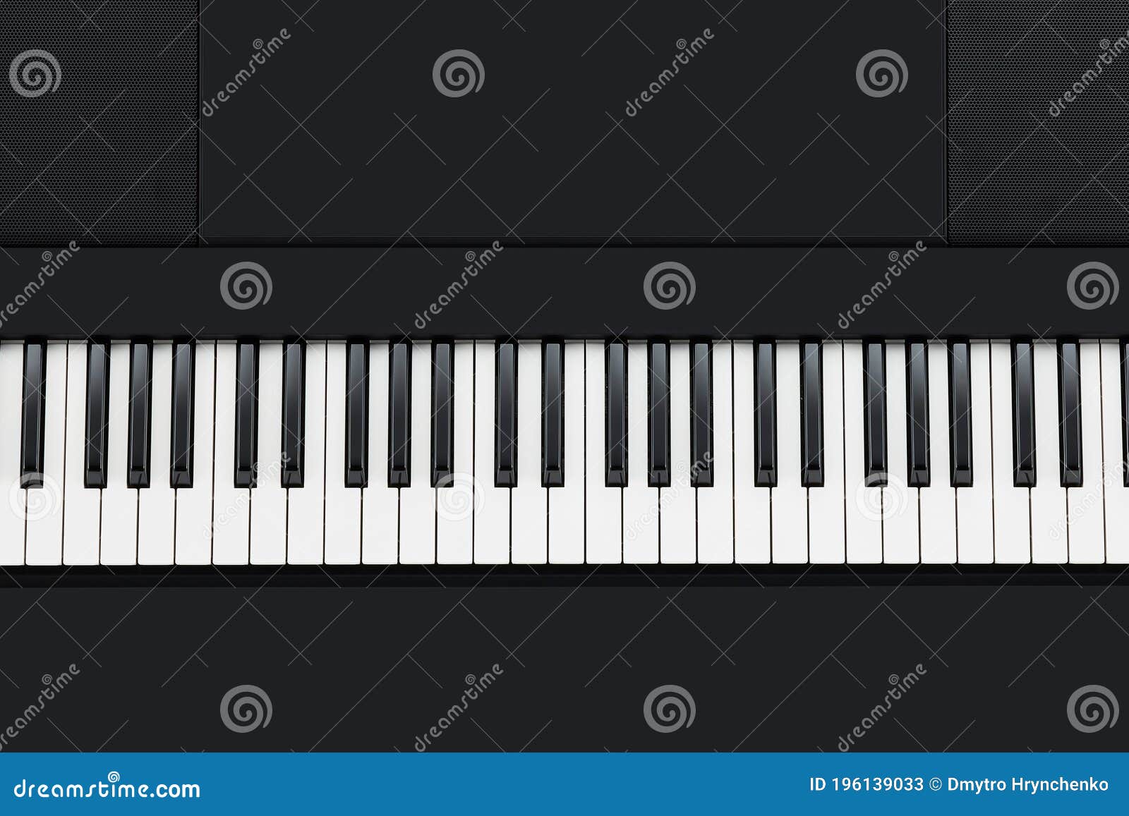 Music Keyboard Top View Background. Concept Banner Stock Image - Image ...