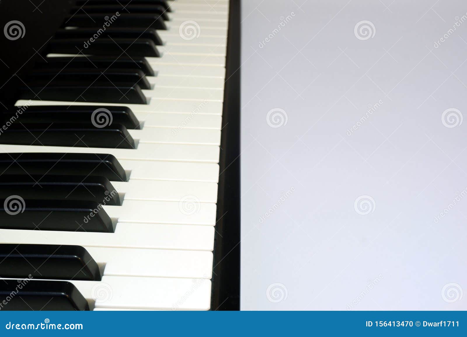 Music Keyboard on White Background with Free Space for Your Text ...