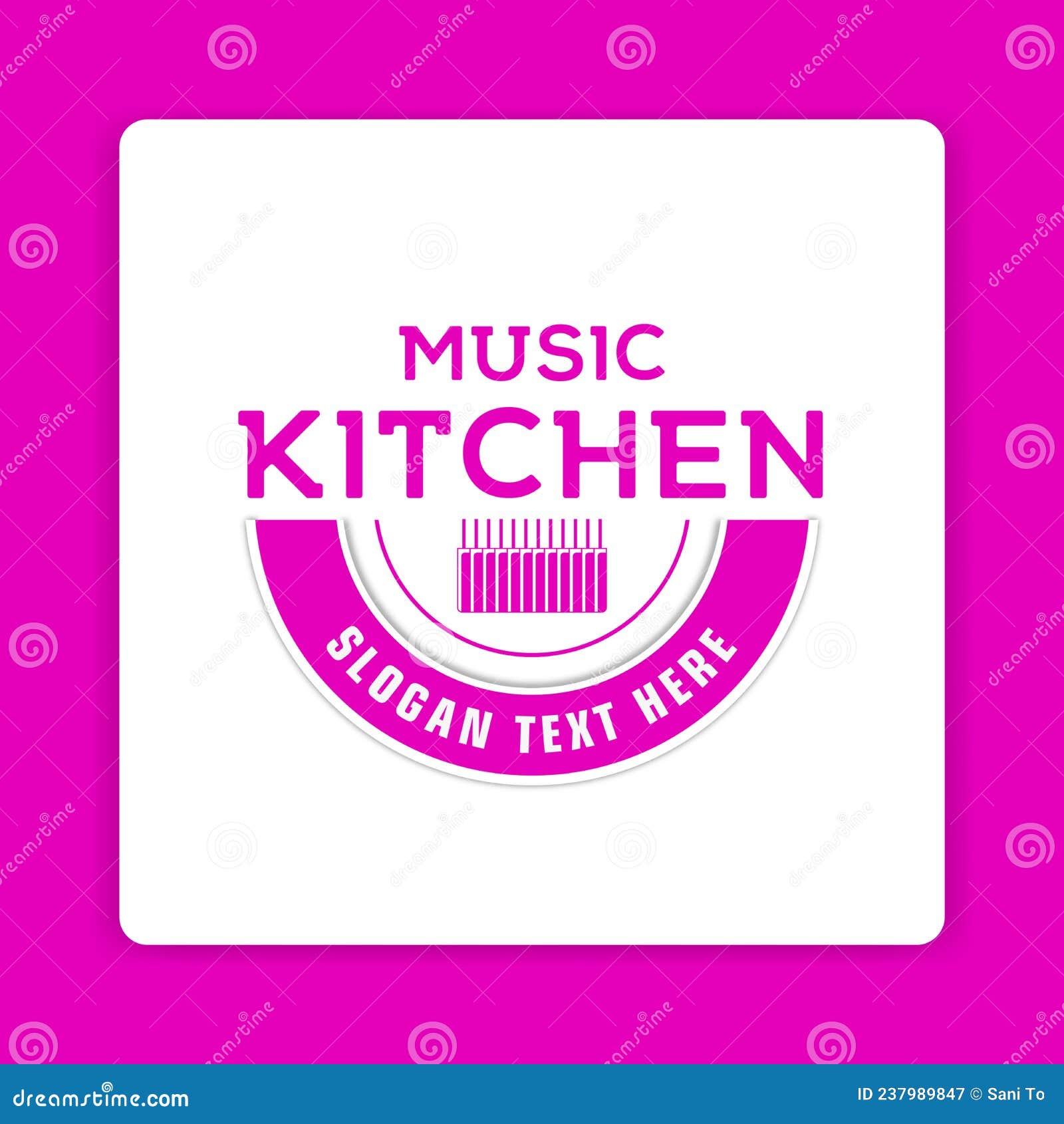 Music Kitchen Logo Template Editable Stock Vector - Illustration of ...