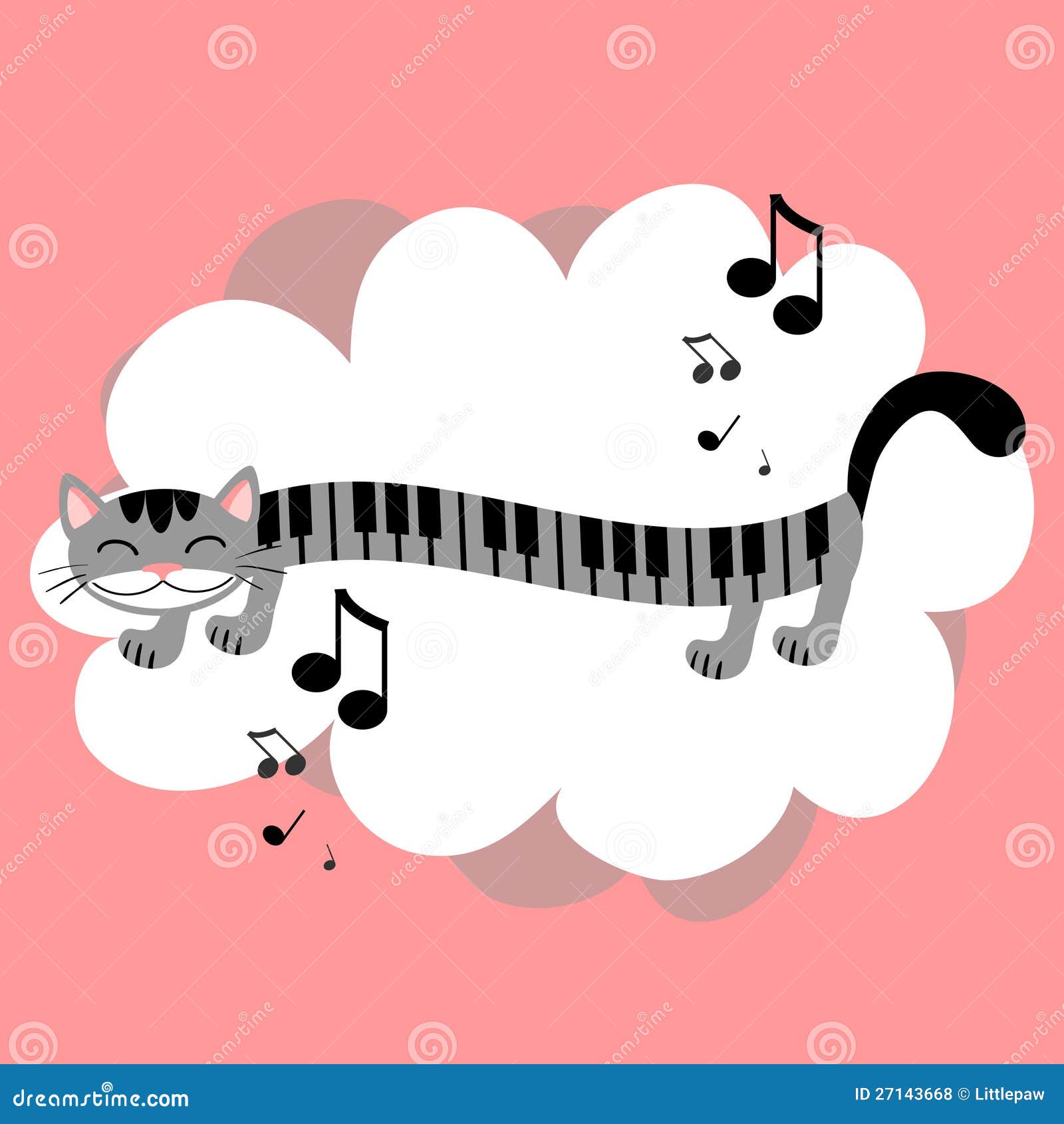 Music kitty stock vector. Illustration of kitty, cute - 27143668