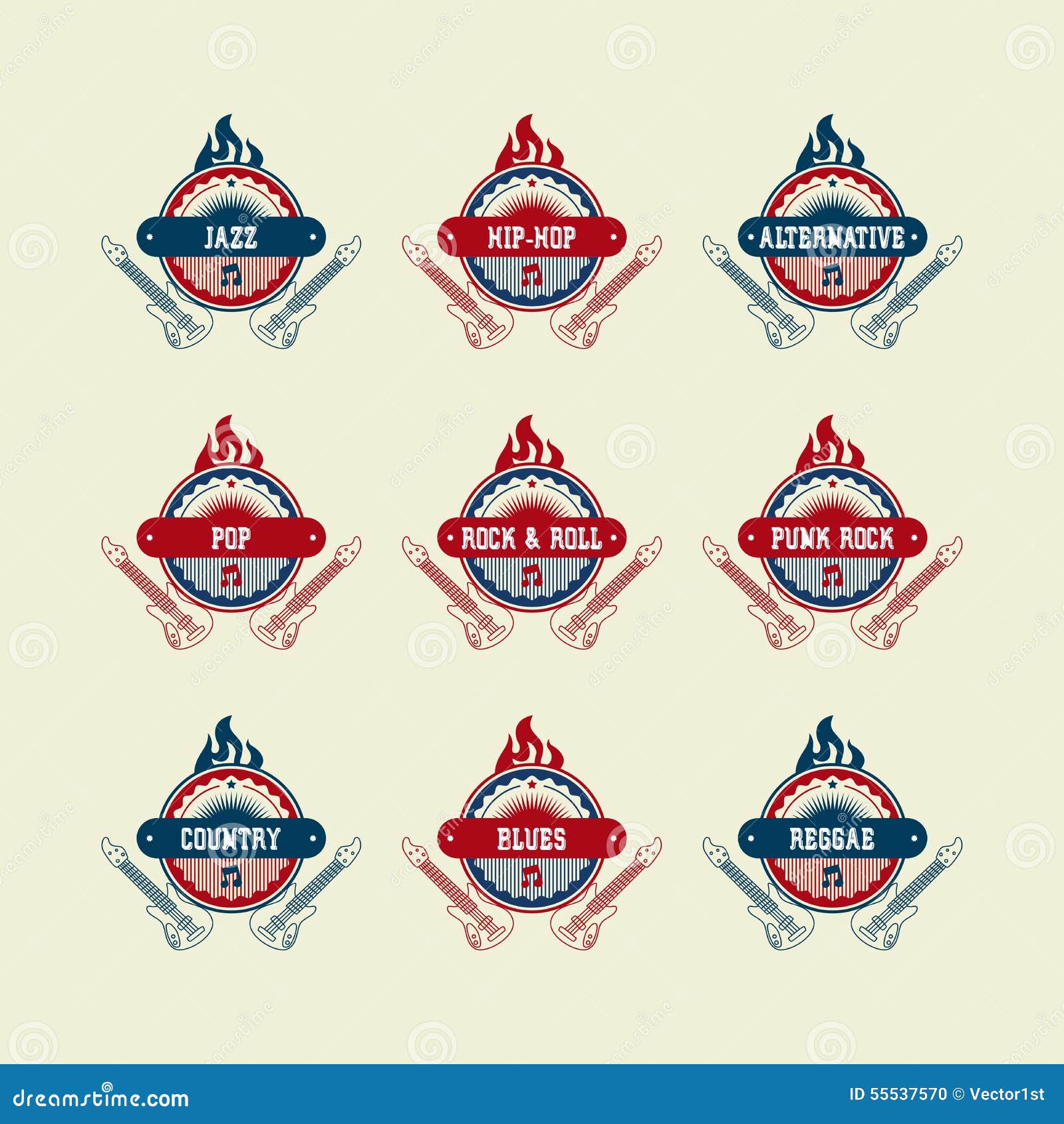 Music label sticker stock vector. Illustration of shape - 55537570