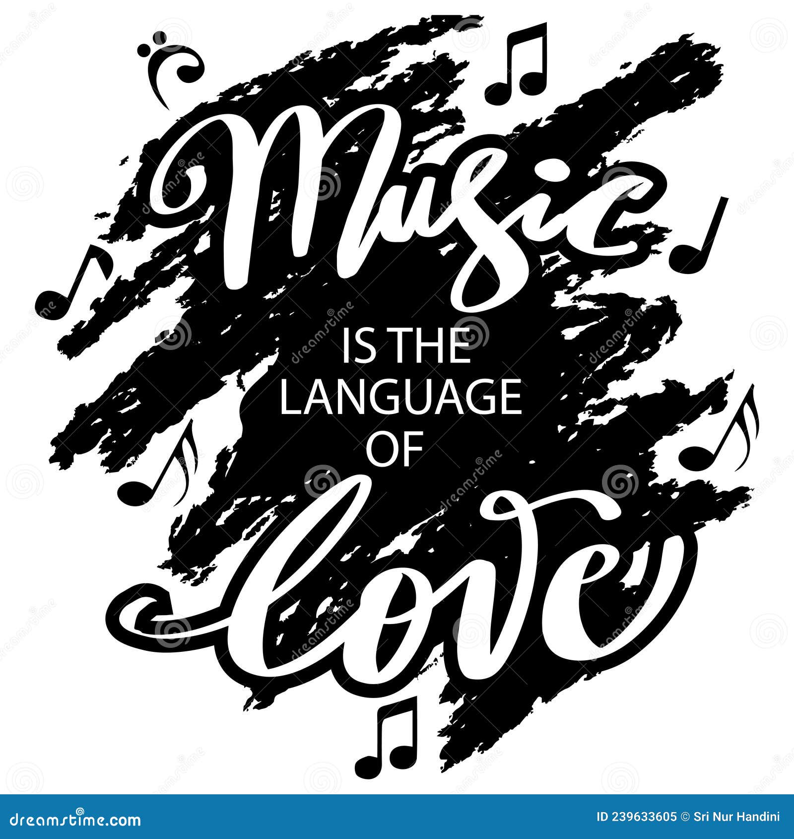 Music is the Language of Love. Stock Vector - Illustration of heavy ...