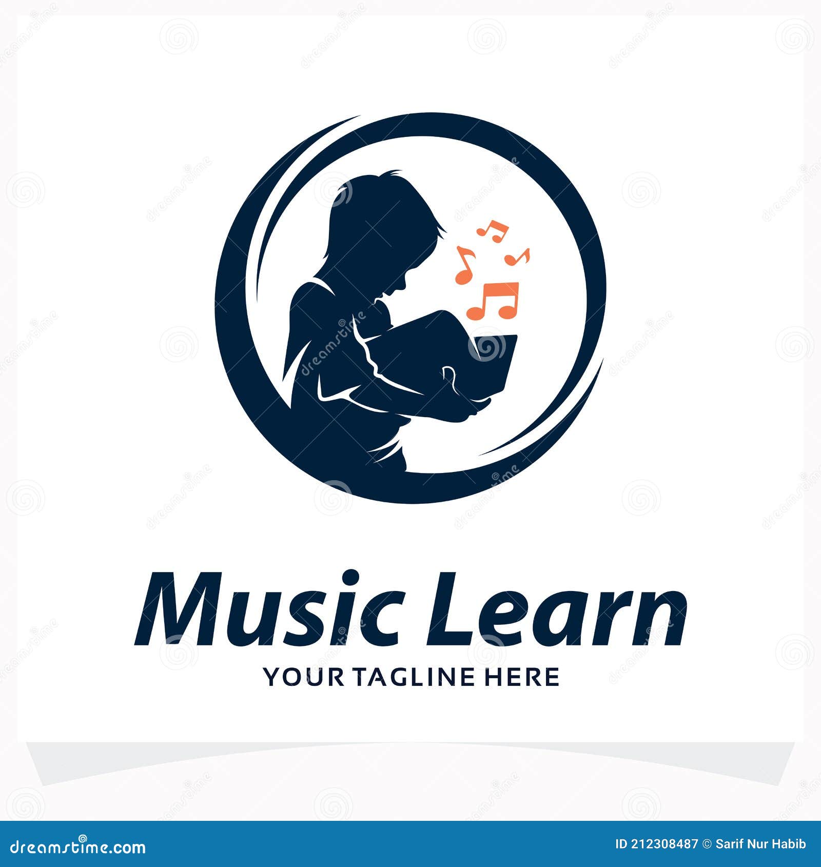 Music Learn Logo Design Template Stock Vector - Illustration of music ...