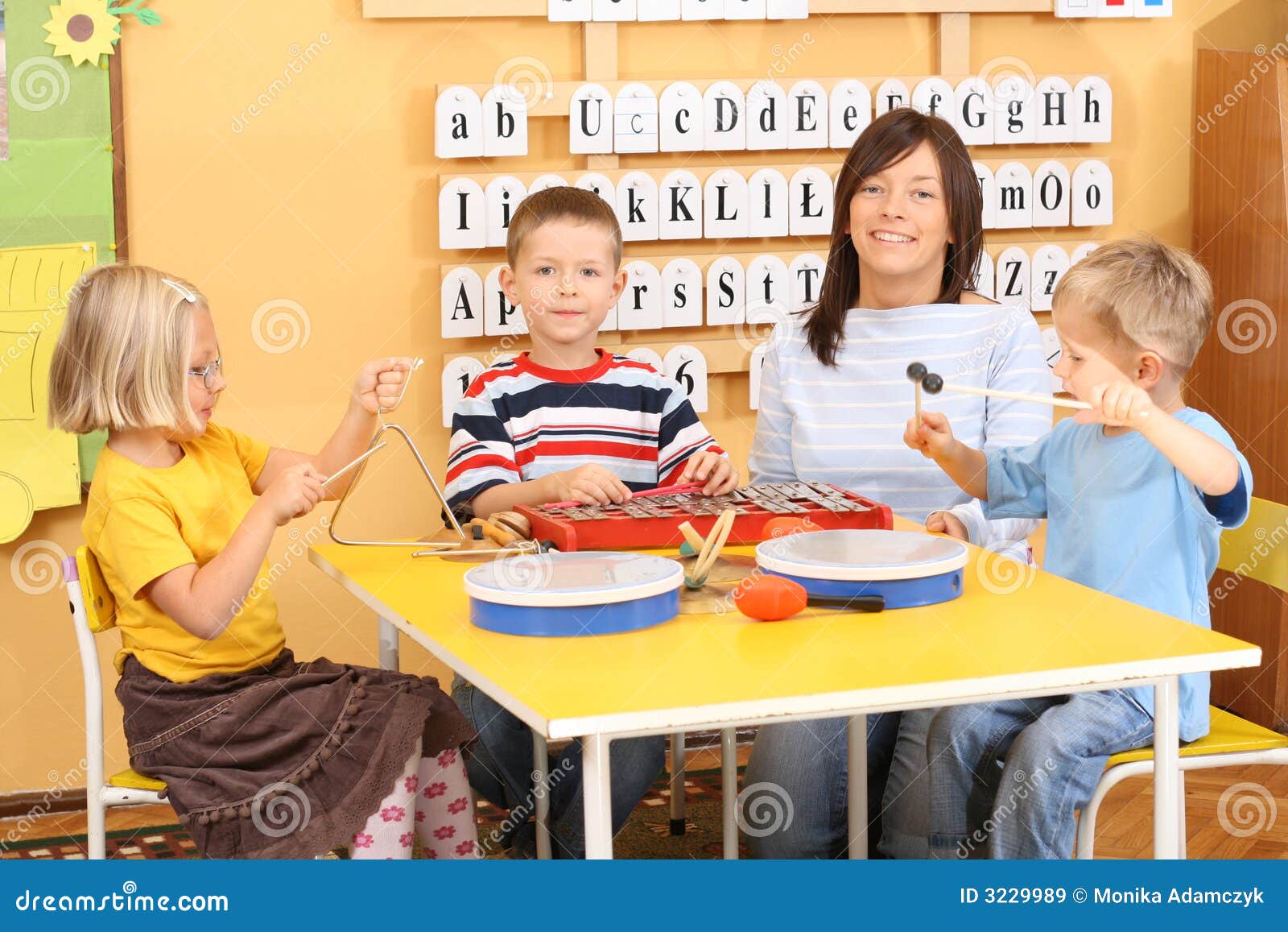 Music lesson stock image. Image of years, school, girls - 3229989