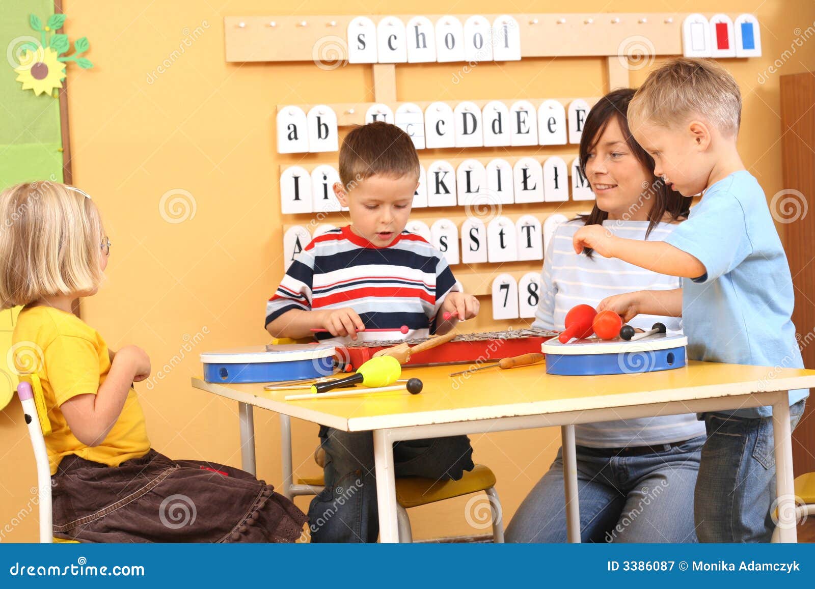 Music lesson stock image. Image of preschool, child, music - 3386087