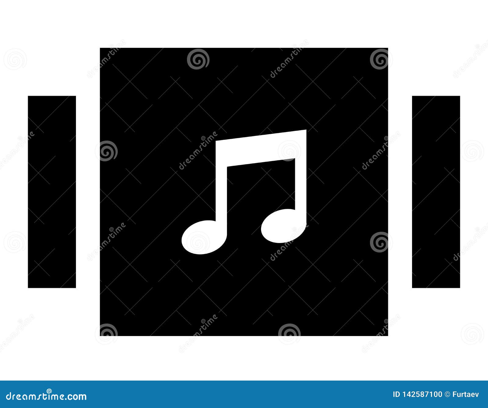 Music library icon stock vector. Illustration of folder - 142587100