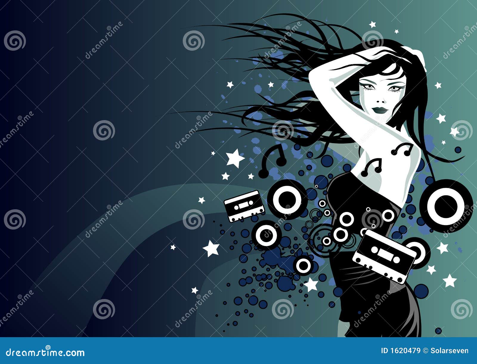 Music of Life stock illustration. Illustration of tech - 1620479