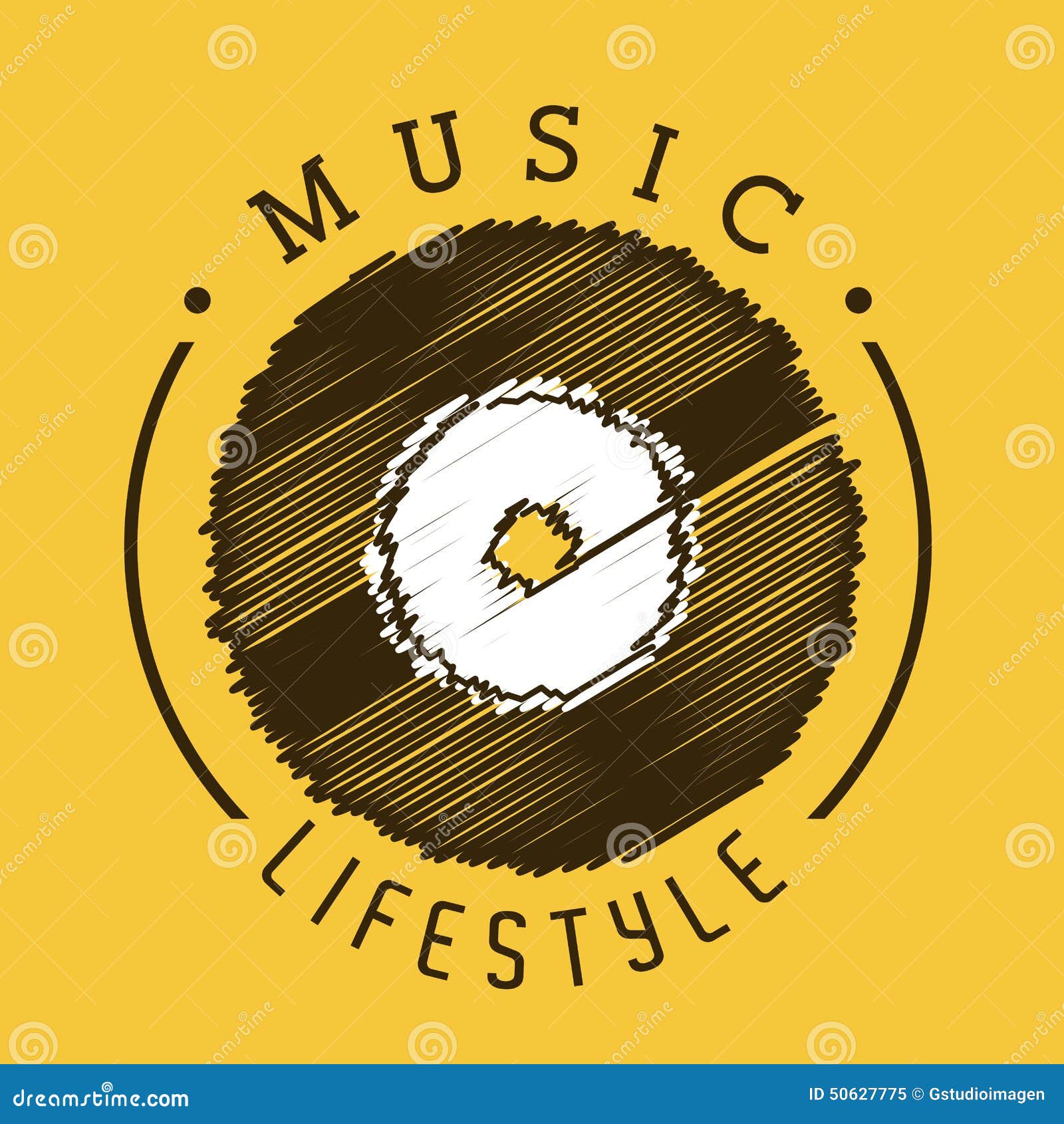 Music lifestyle stock vector. Illustration of dish, sound - 50627775