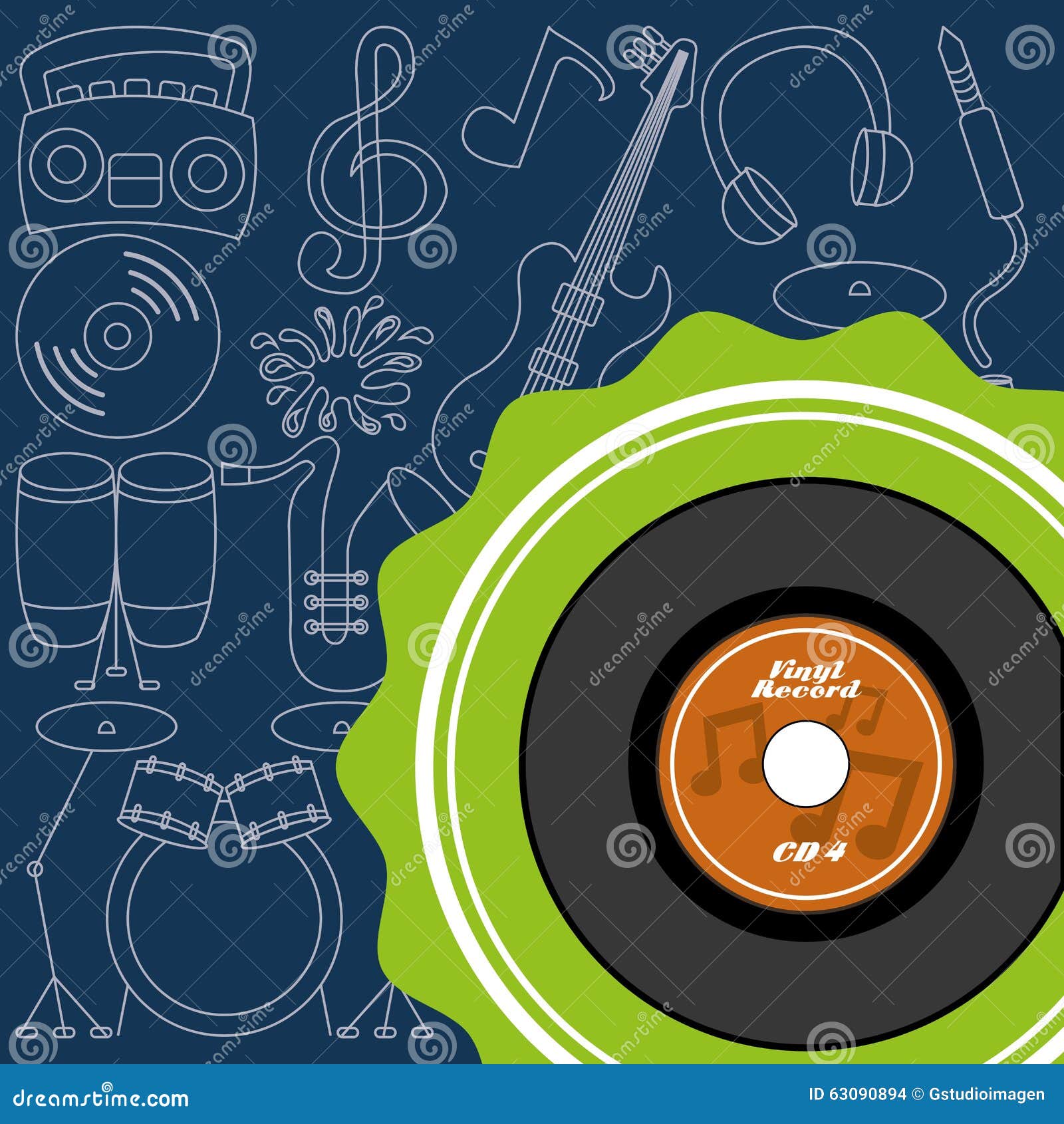 Music lifestyle design stock vector. Illustration of color - 63090894