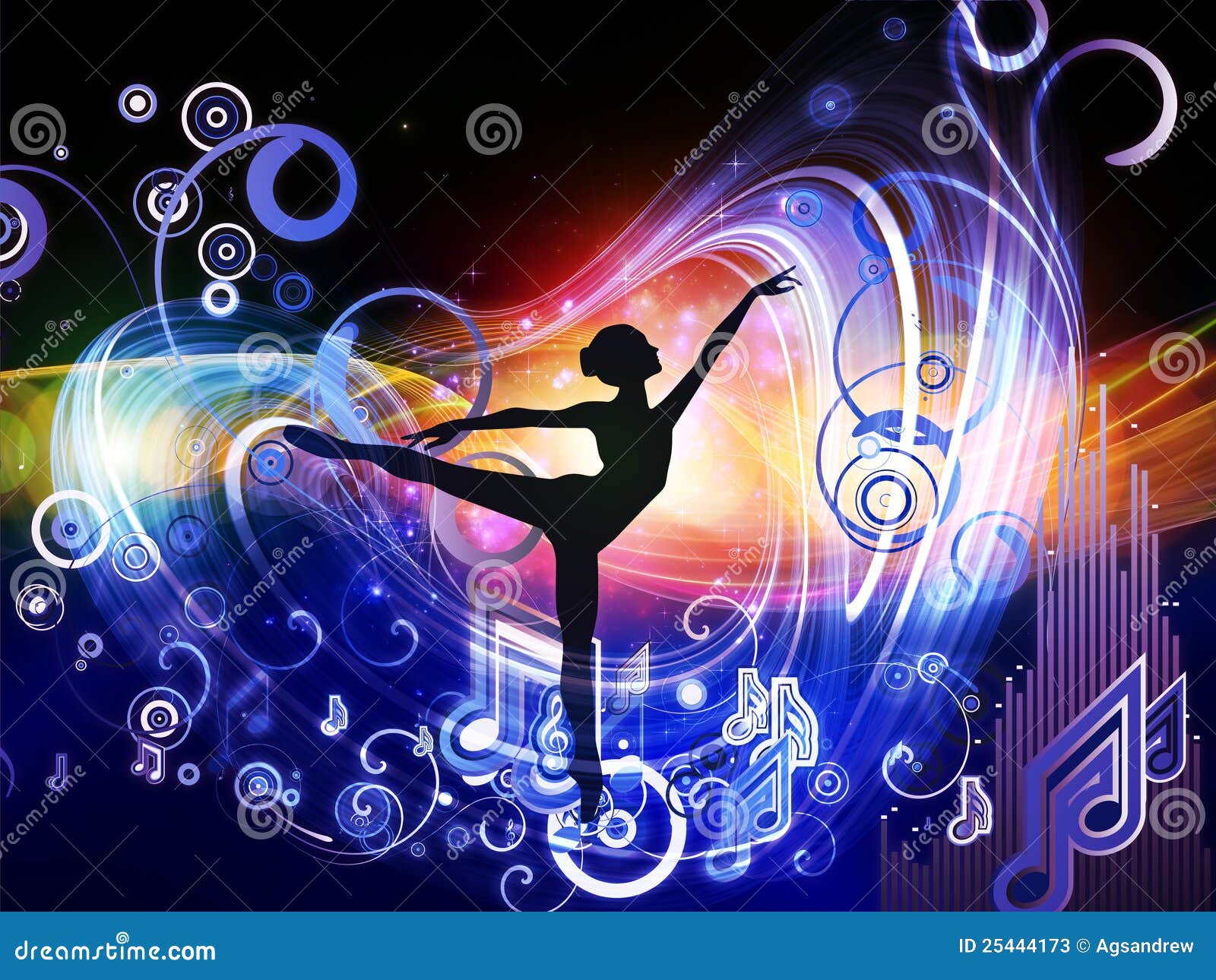 Music Lights stock illustration. Illustration of note - 25444173