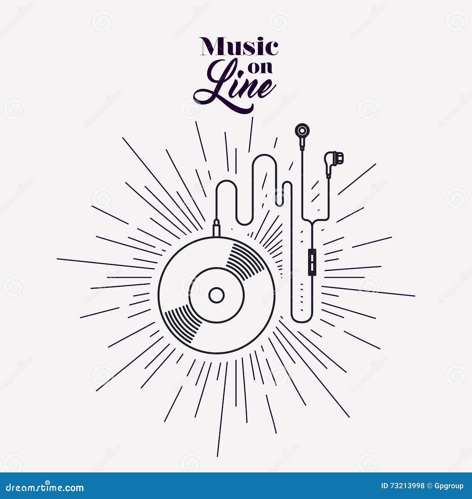 Music on line design stock vector. Illustration of connection - 73213998