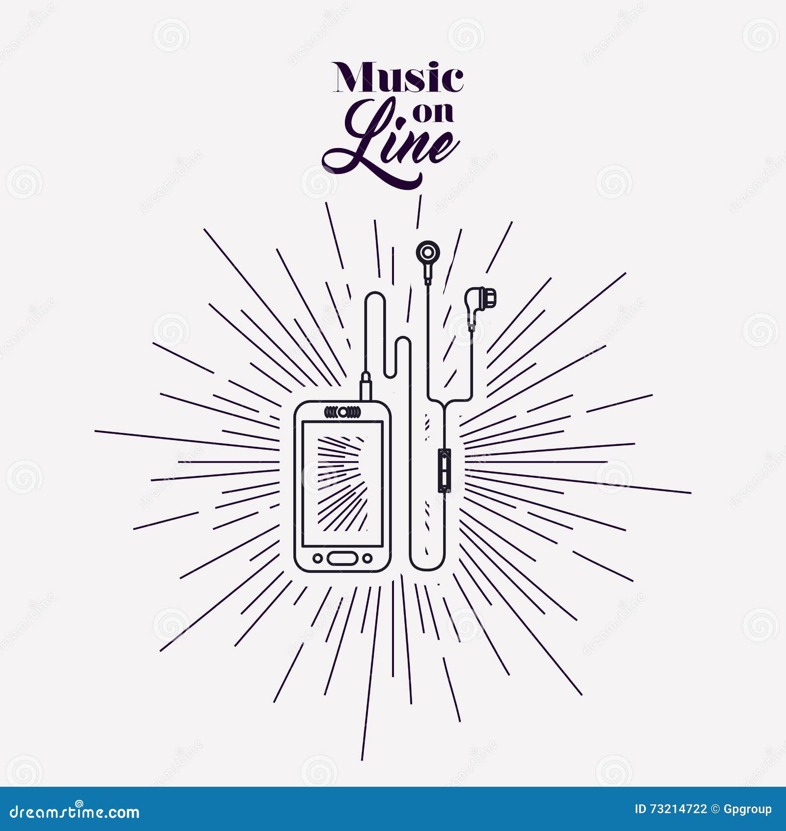 Music on line design stock vector. Illustration of background - 73214722