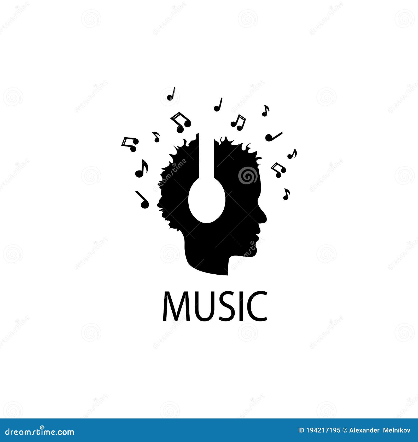Music Logo Black Sign Icon. Vector Illustration Eps 10 Stock ...