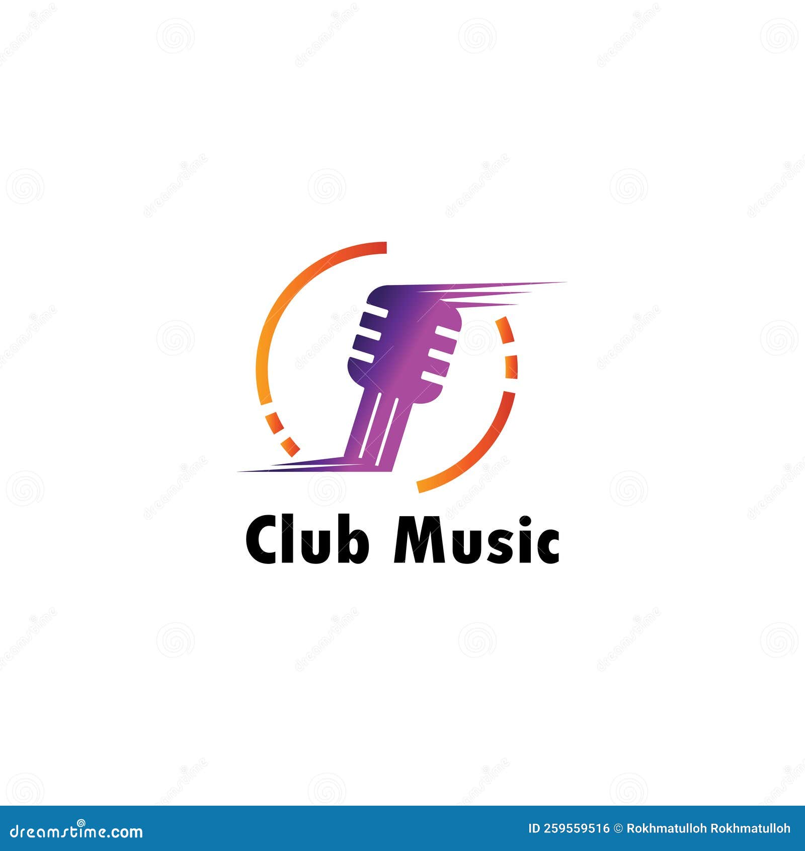 Music Logo Club Illustration Microphone Handset Template Design Vector ...