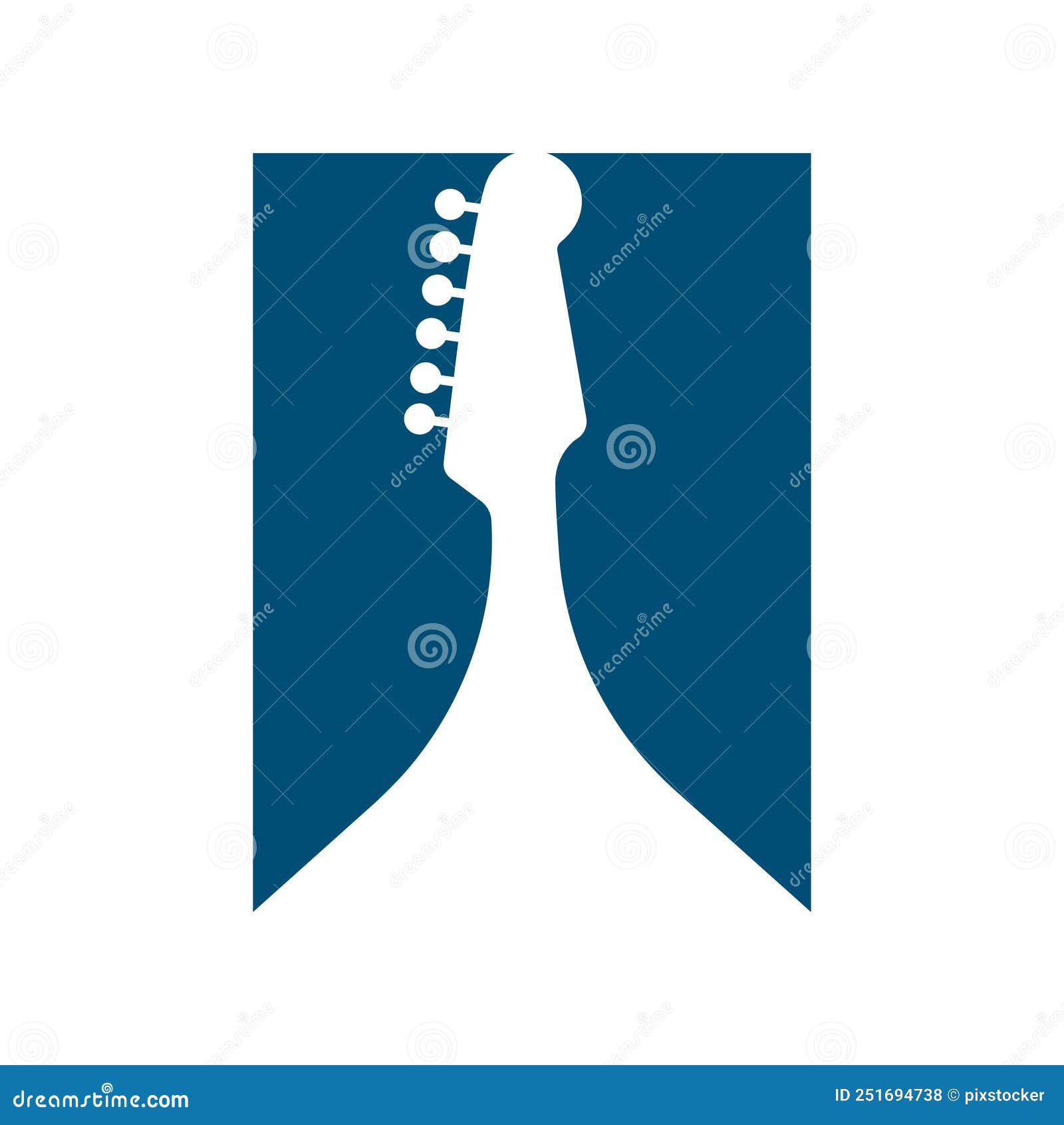 Music Logo Concept with Bookmark Shape Logo Vector Template Stock ...