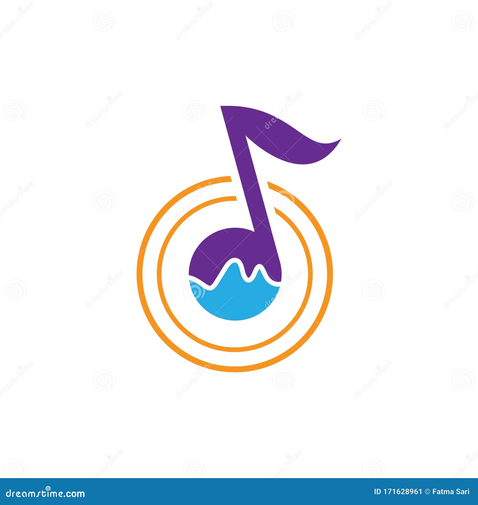 Music Logo Creative Vector Icon Stock Vector - Illustration of radio ...