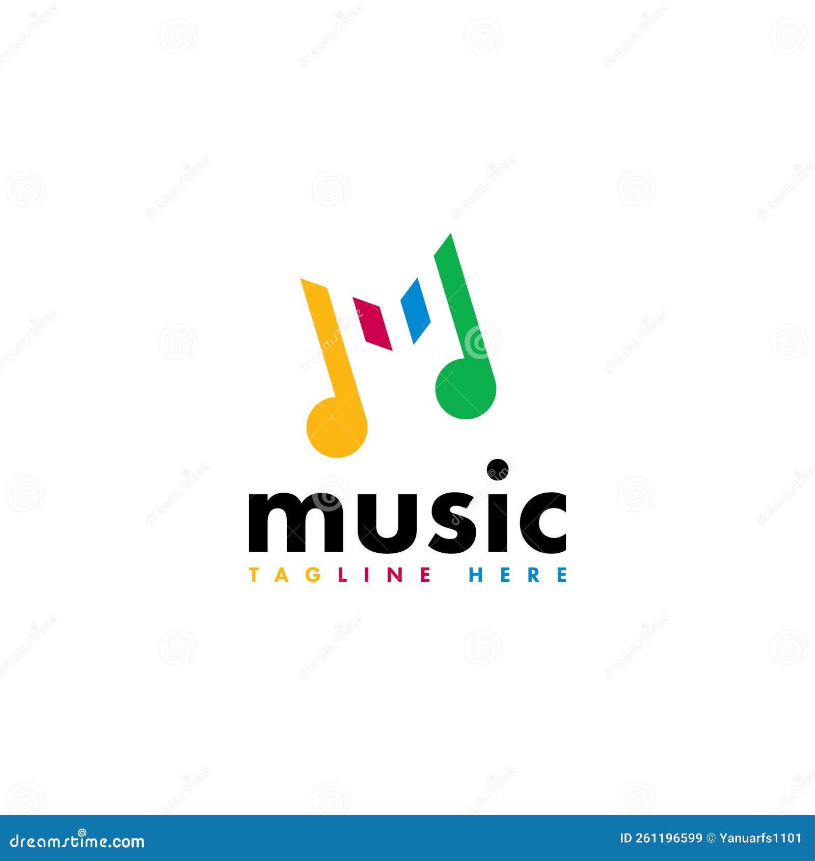 Music Logo Design Concept Vector Stock Illustration - Illustration of ...