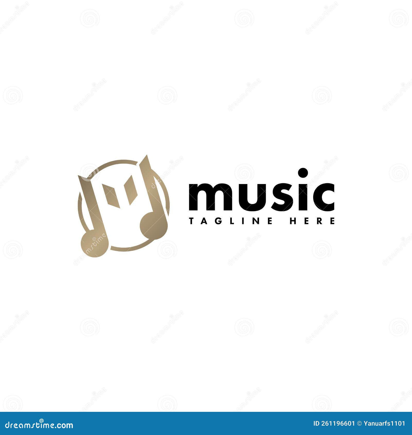 Music Logo Design Concept Vector Stock Illustration - Illustration of ...