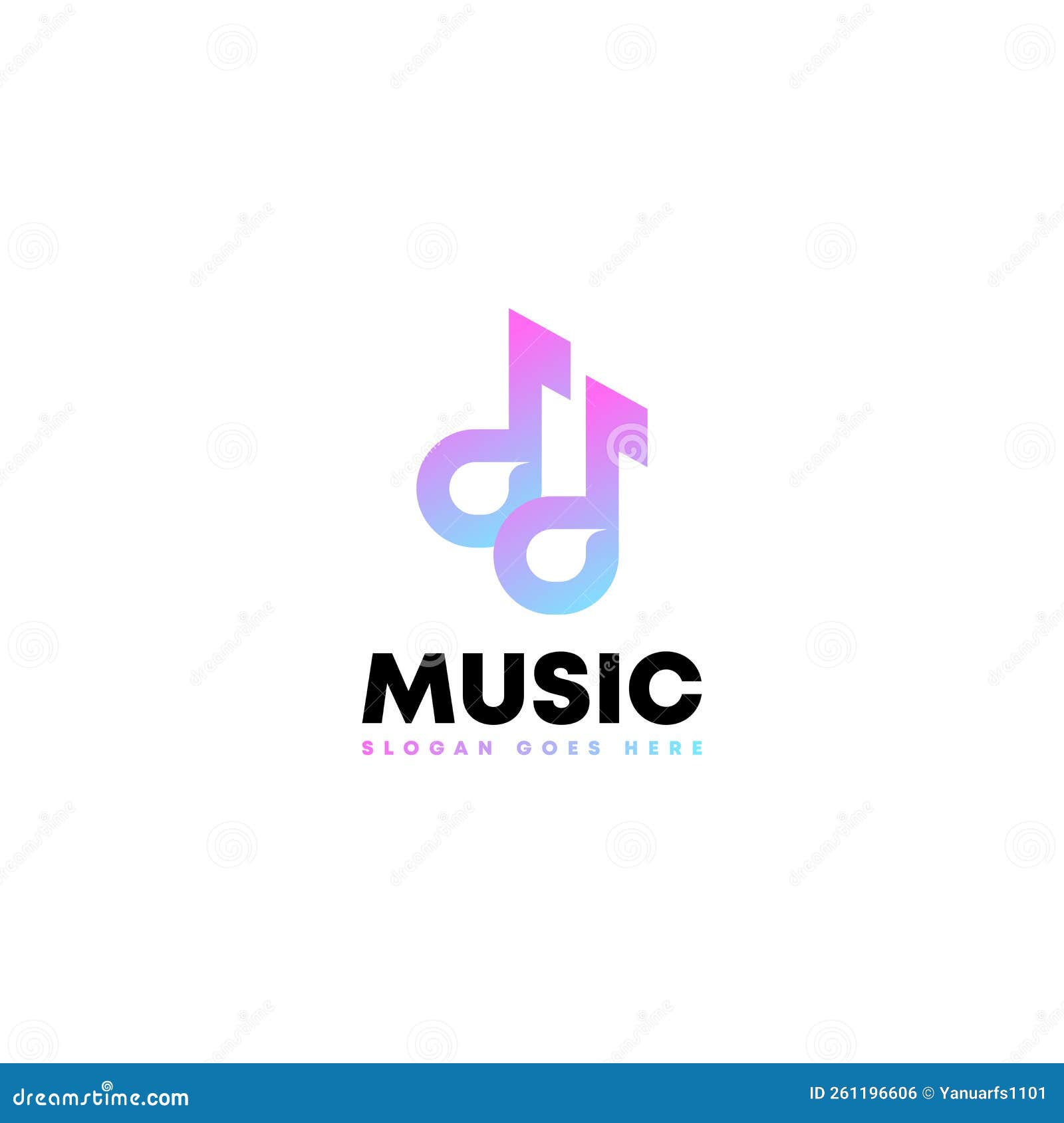 Music Logo Design Concept Vector Stock Illustration - Illustration of ...