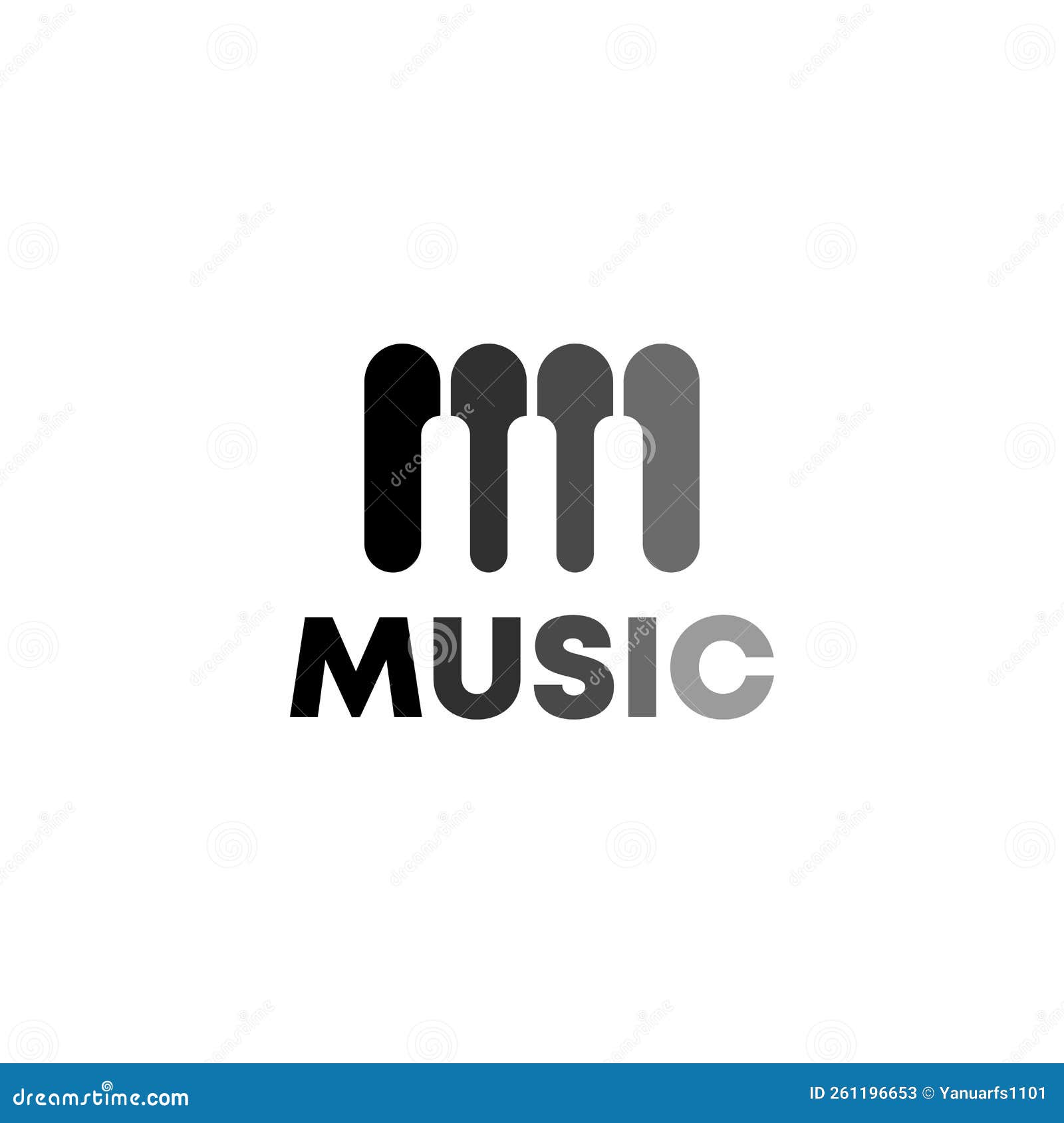 Music Logo Design Concept Vector Stock Illustration - Illustration of ...