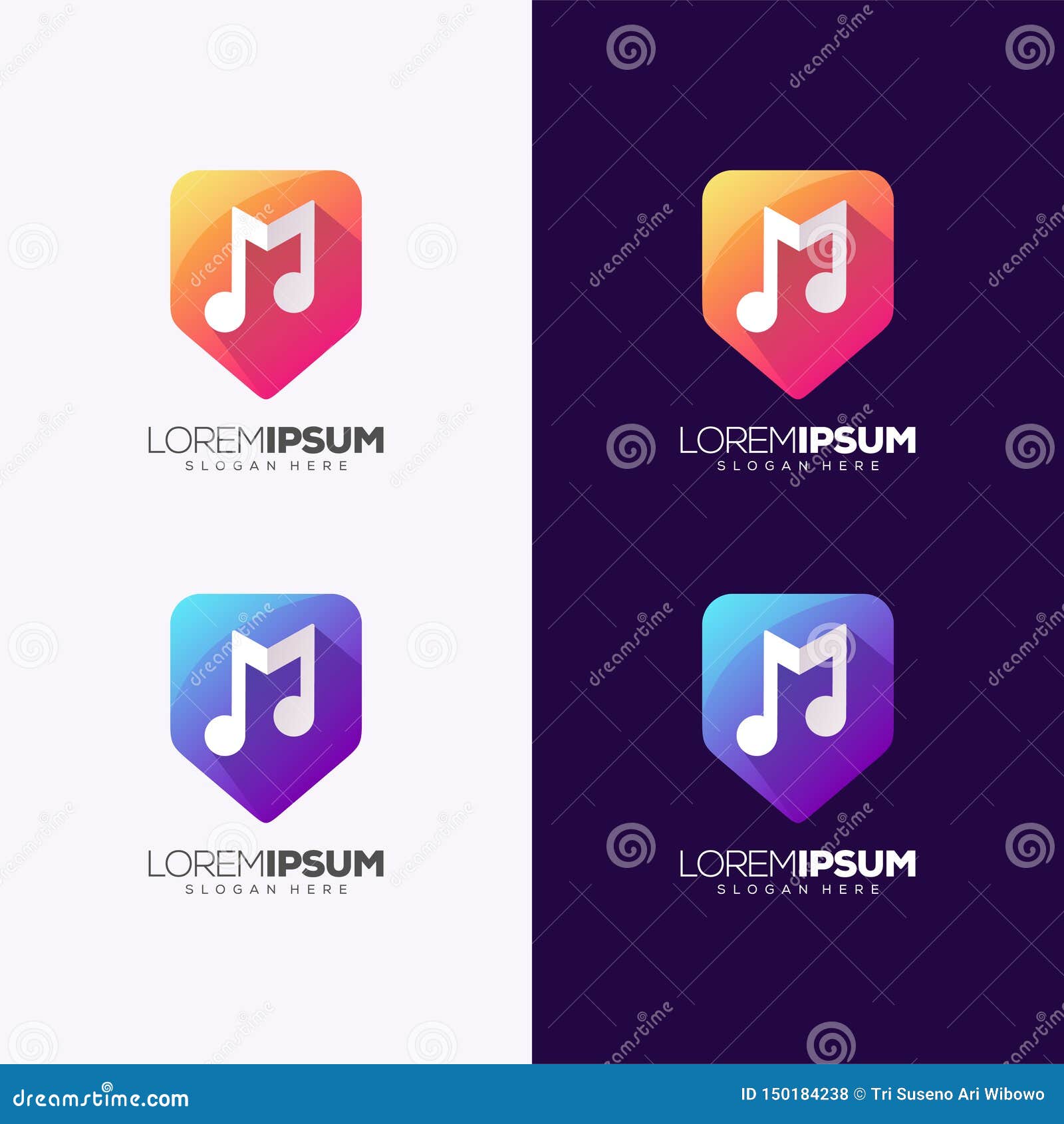 Music Logo Design Vector Illustration Stock Vector - Illustration of ...