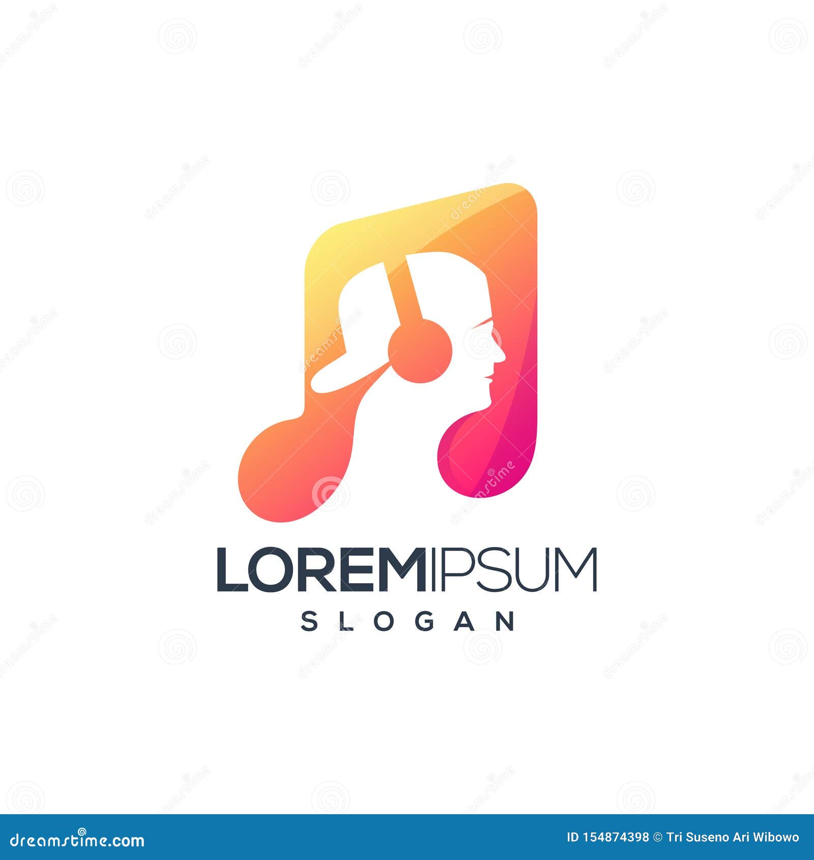 Music Logo Design Vector Illustration Stock Vector - Illustration of ...