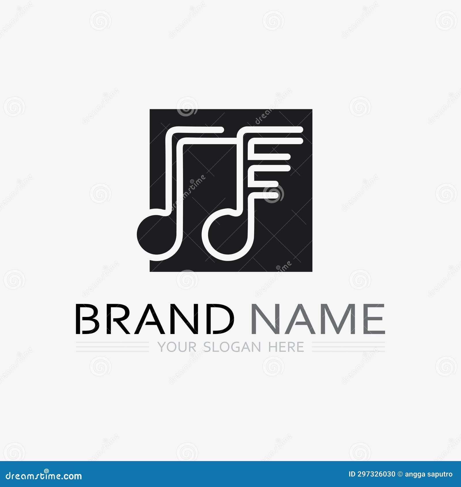 Music Logo Icon Vector Design Illustration Template Stock Illustration ...