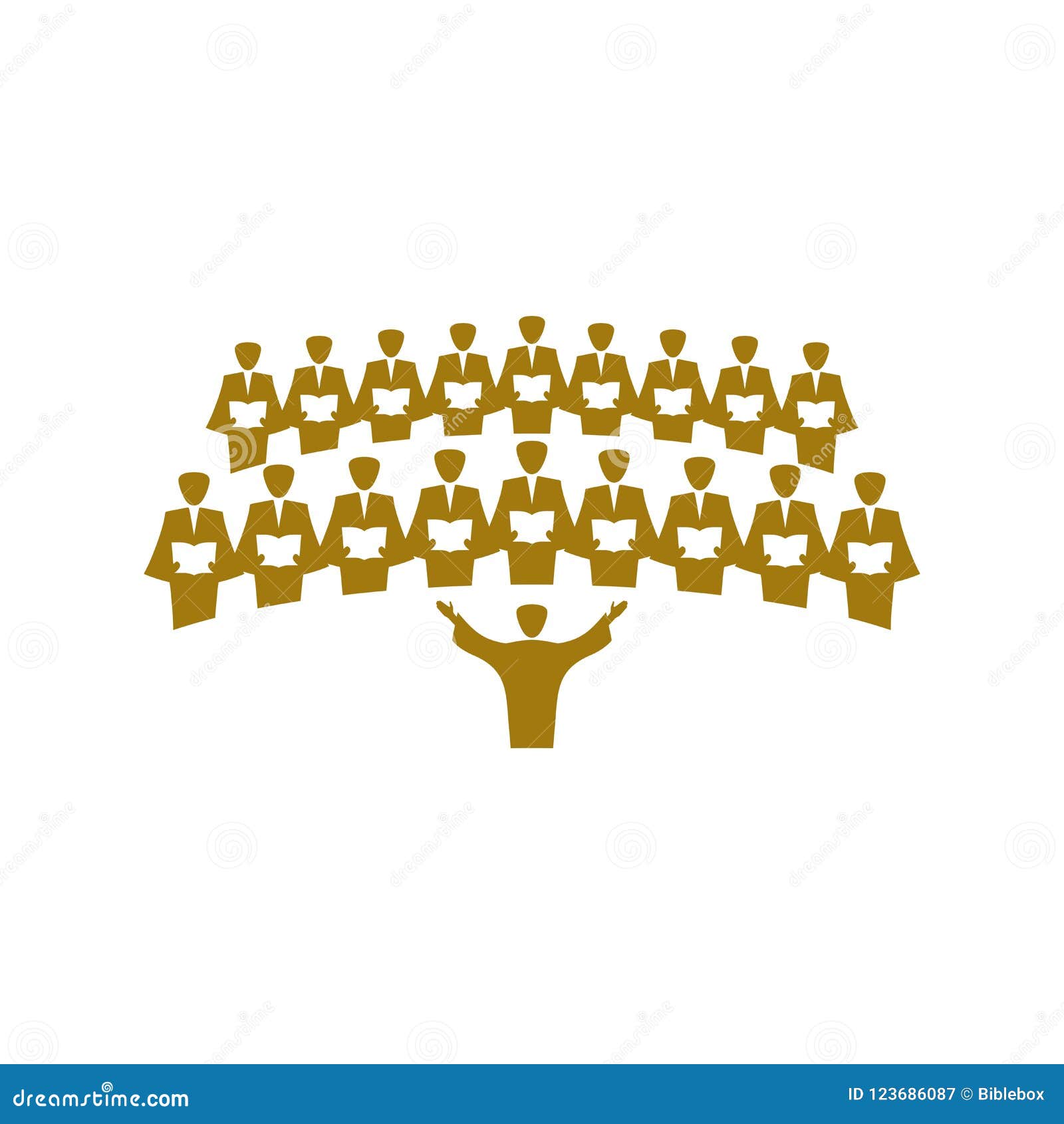 Music Logo. Singing the Choir. Stock Vector - Illustration of logo ...